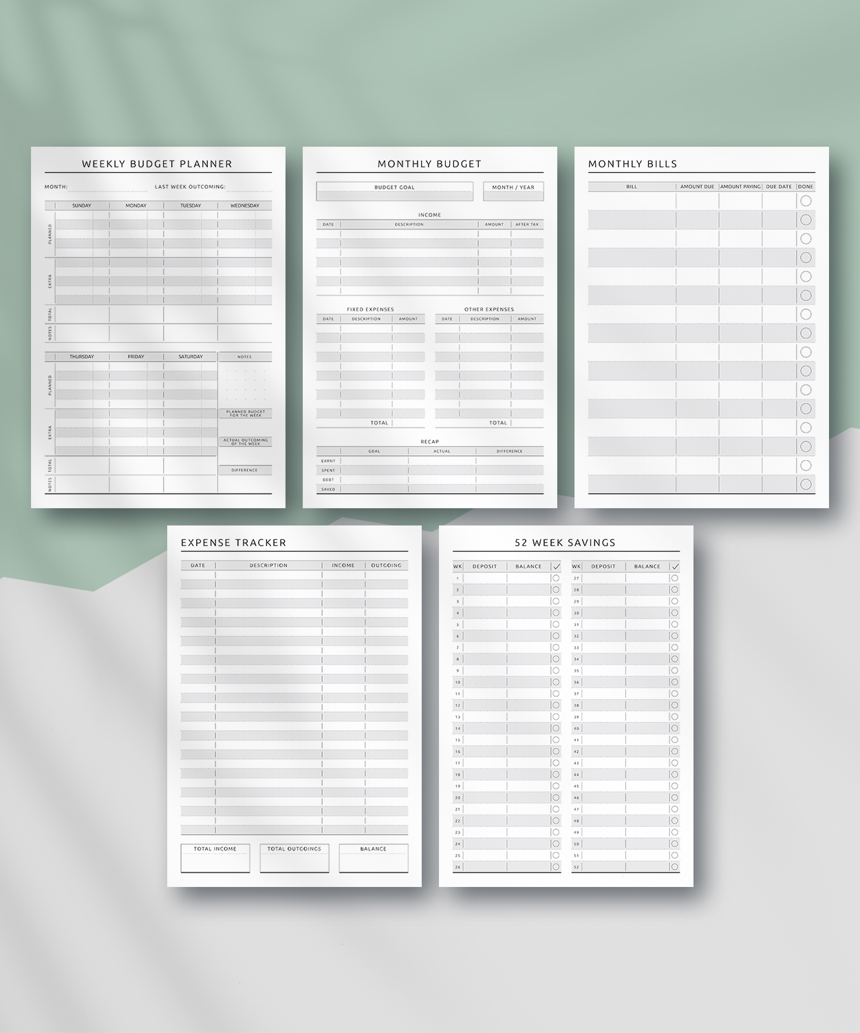 Download Printable Budget Planner - Original Style PDF