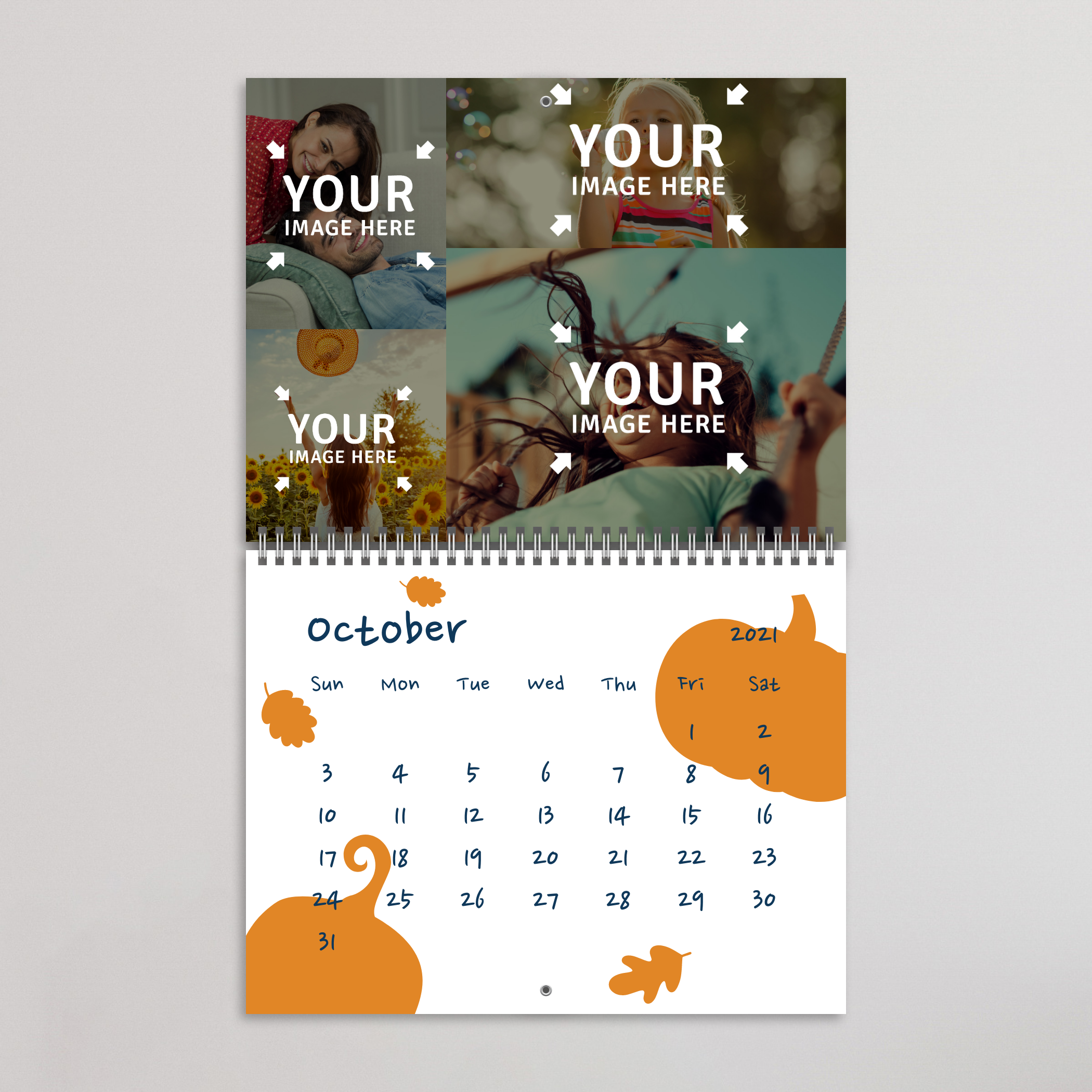 Create Custom Photo Calendar - Add photos and customize online