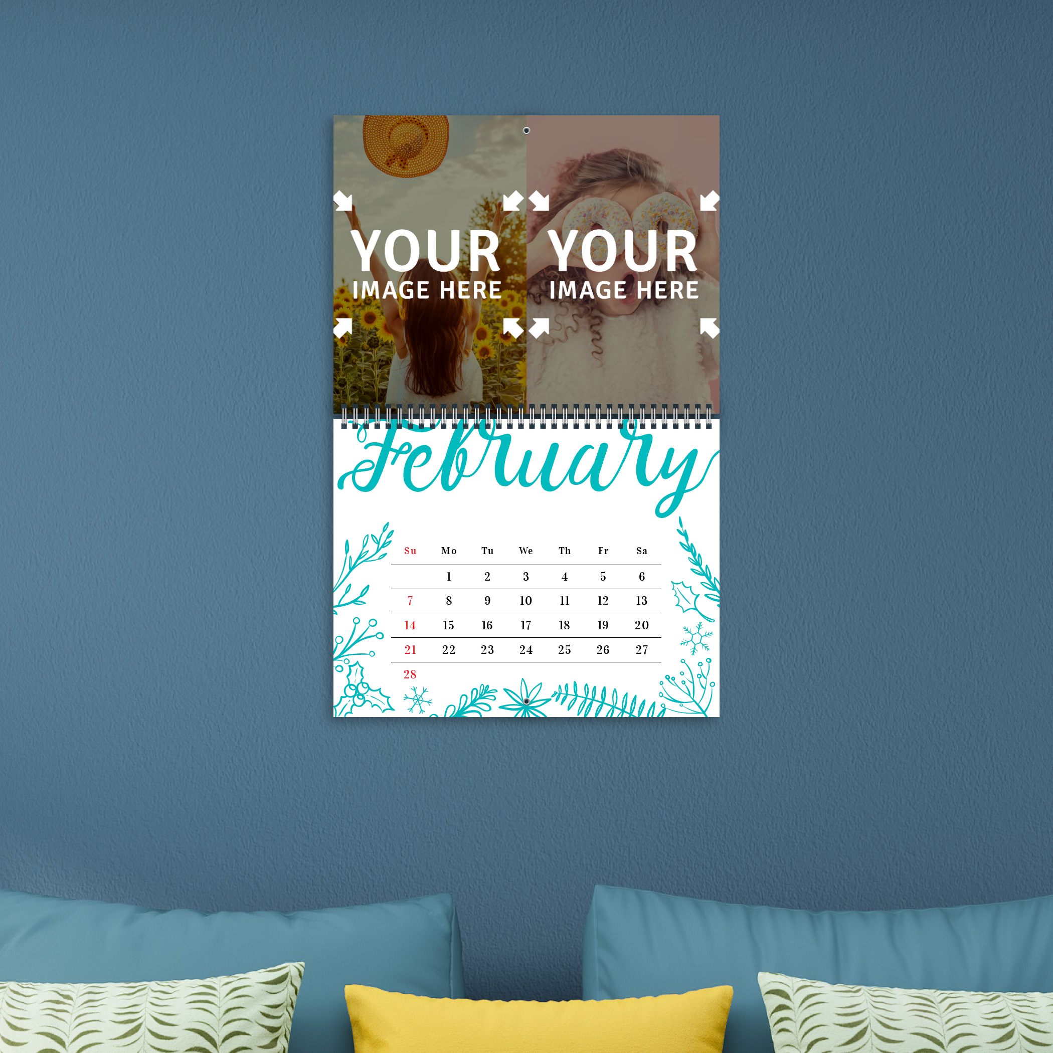 Wall Photo Calendar - Add photos and customize online