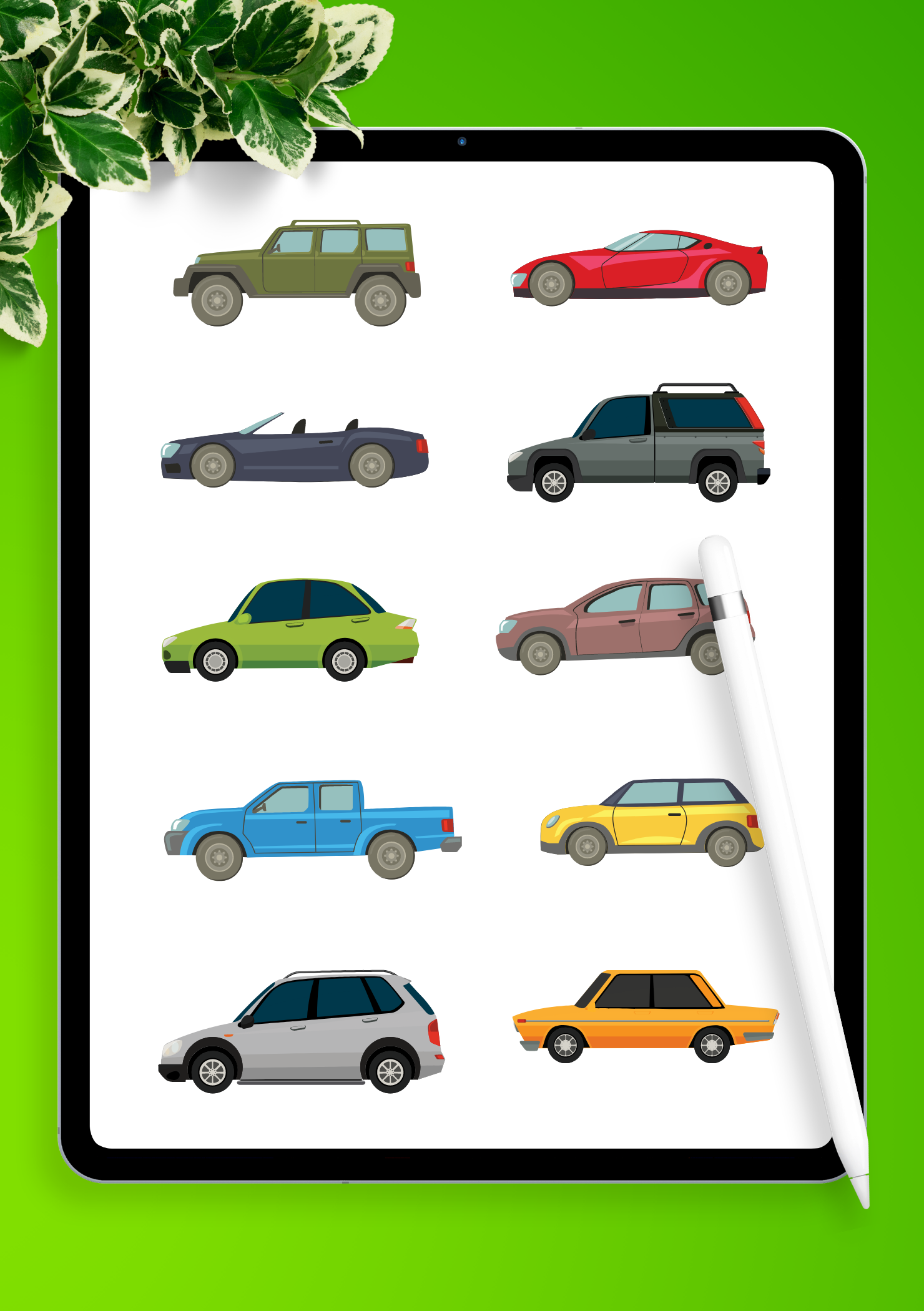 Download Simple Cars Sticker Pack PNG