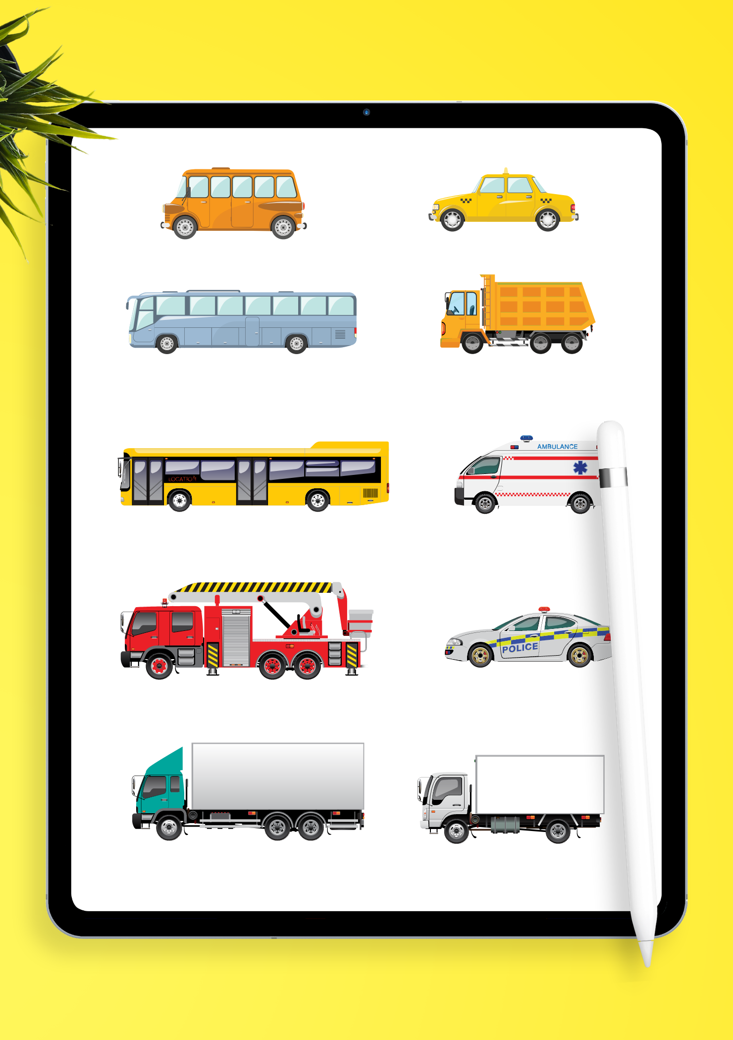 Download City Transport Sticker Pack PNG