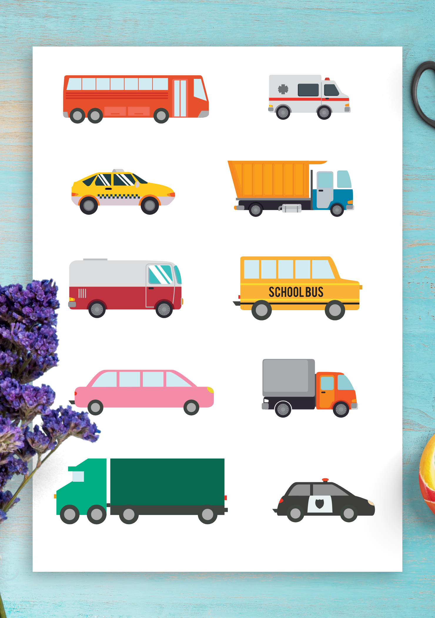 Download Cartoonish Cars Sticker Pack PNG
