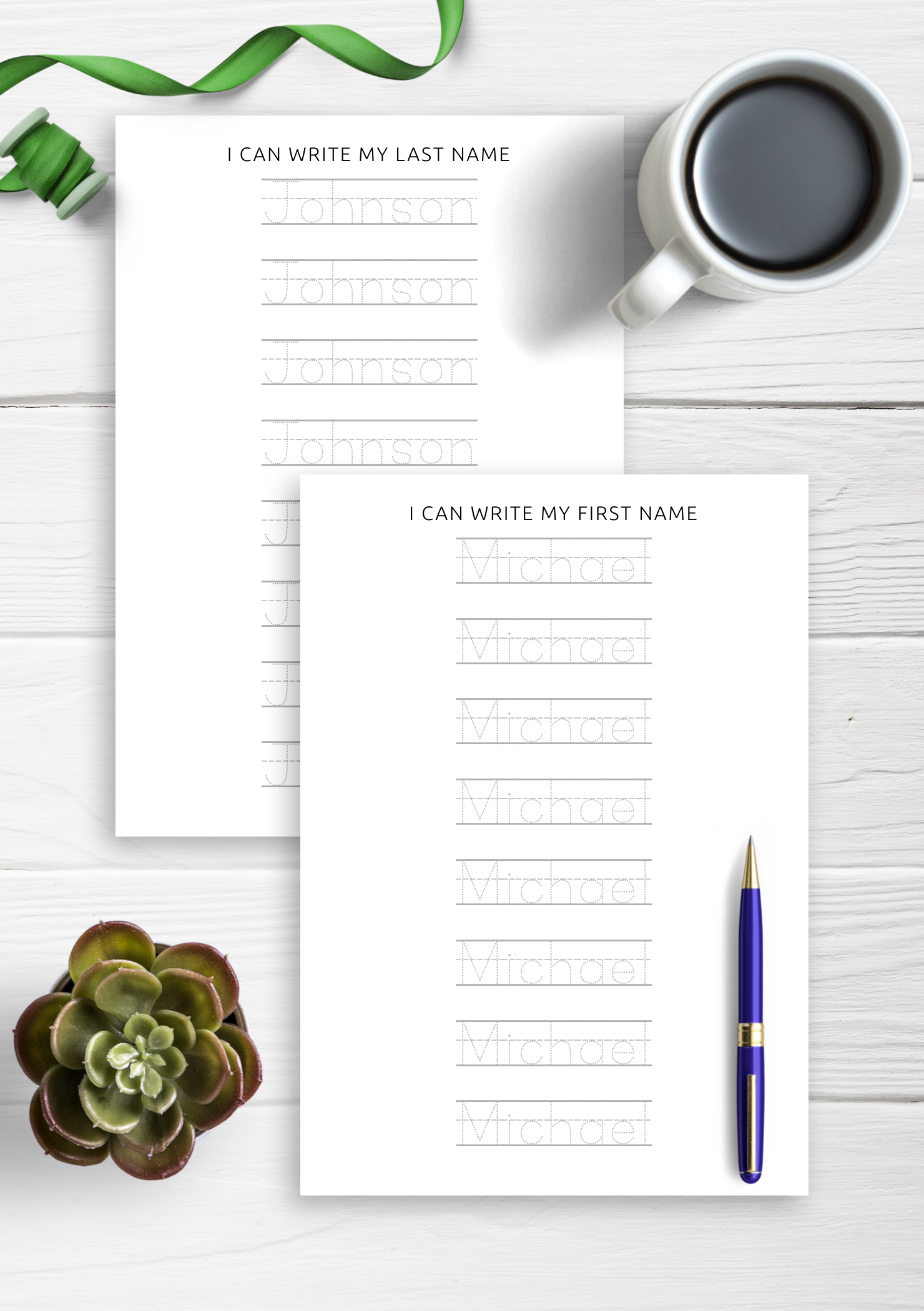 Download Child Name Writing Practice Printable PDF