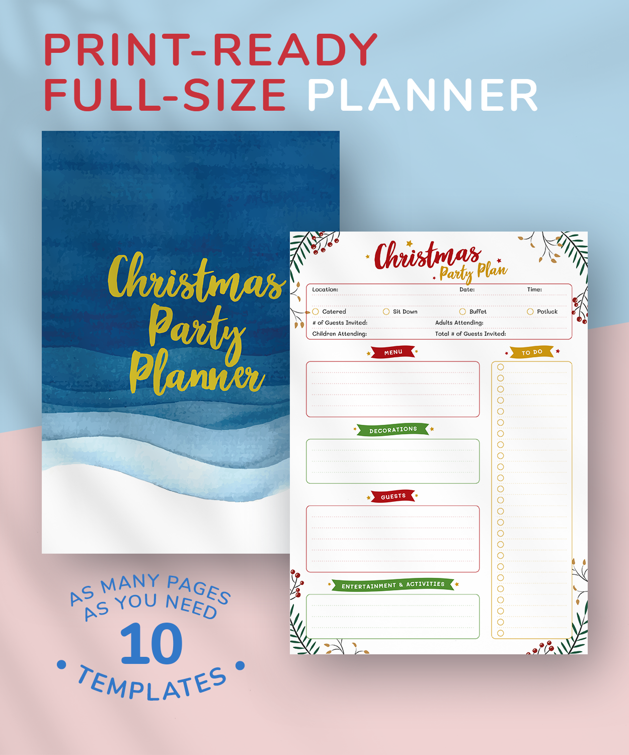 Download Printable Christmas Party Planner PDF