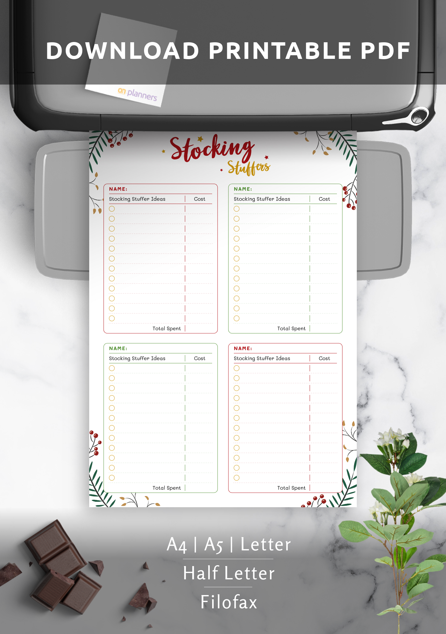 Download Printable Christmas Style - Stocking Stuffers PDF