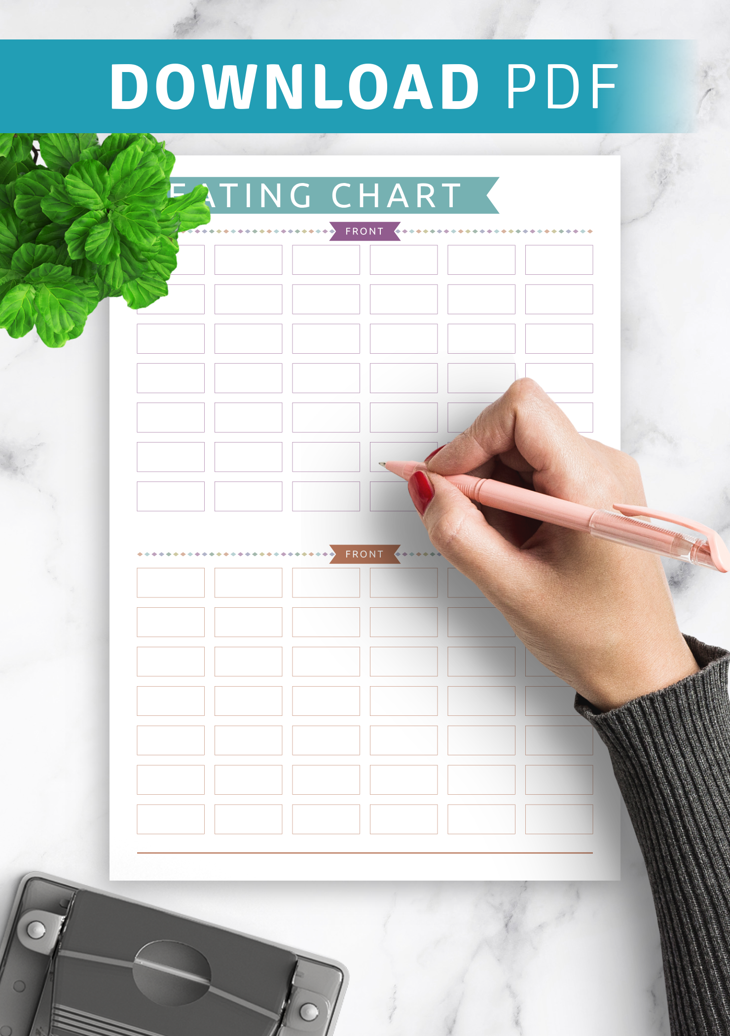 Download Printable Class Attendance & Seating Chart - Casual Style PDF