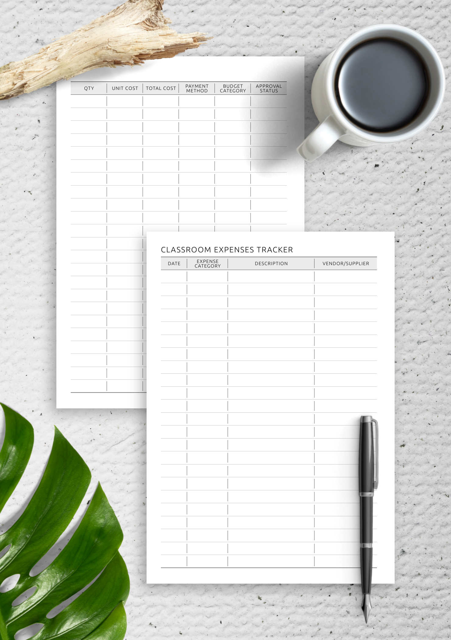 Download Printable Classroom Expenses Tracker PDF
