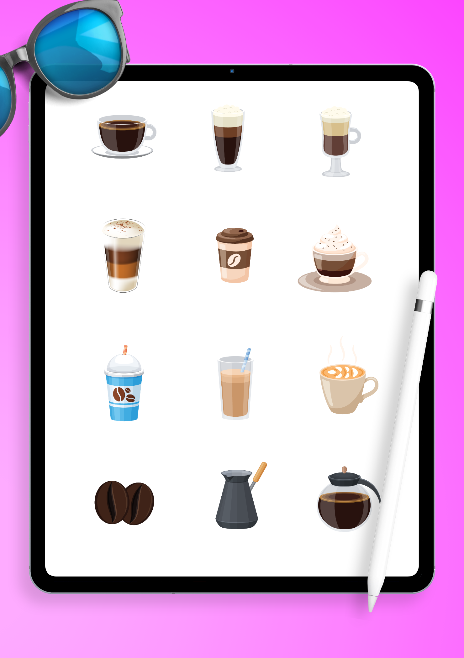 Download Cup of Coffee Sticker Pack PNG