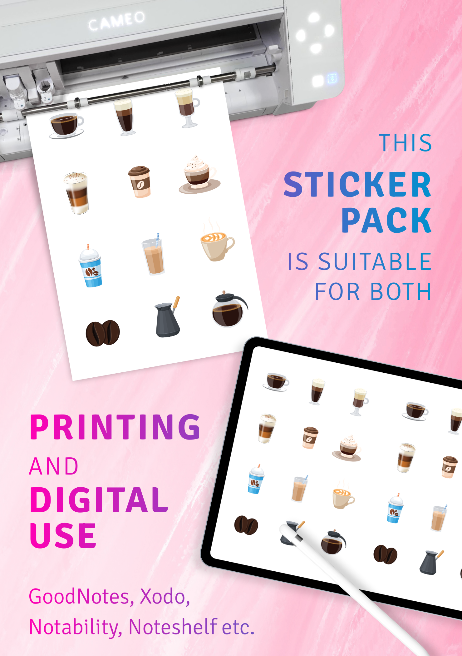 Download Cup of Coffee Sticker Pack PNG