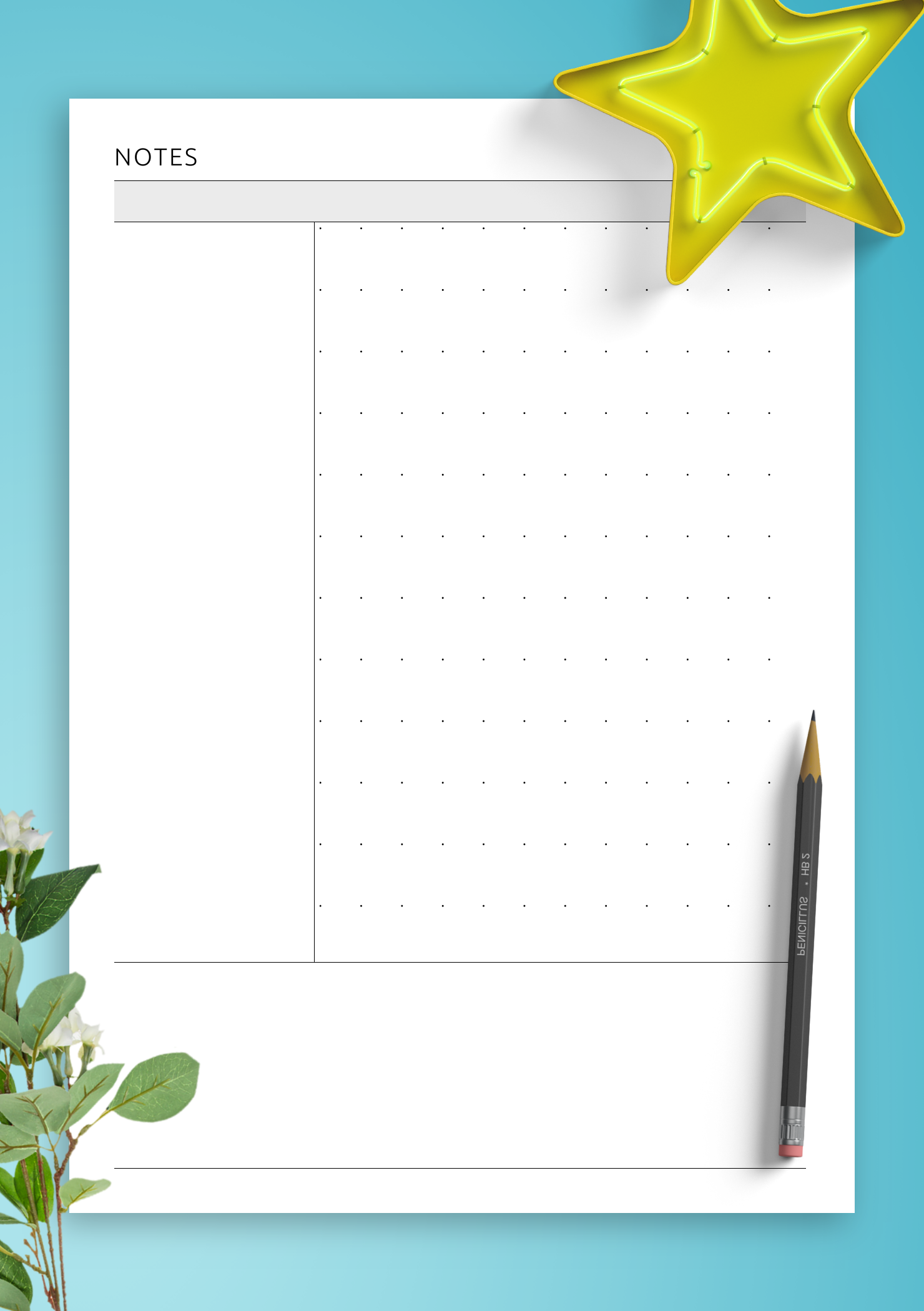 Download Printable Cornell Notes Dot Grid PDF