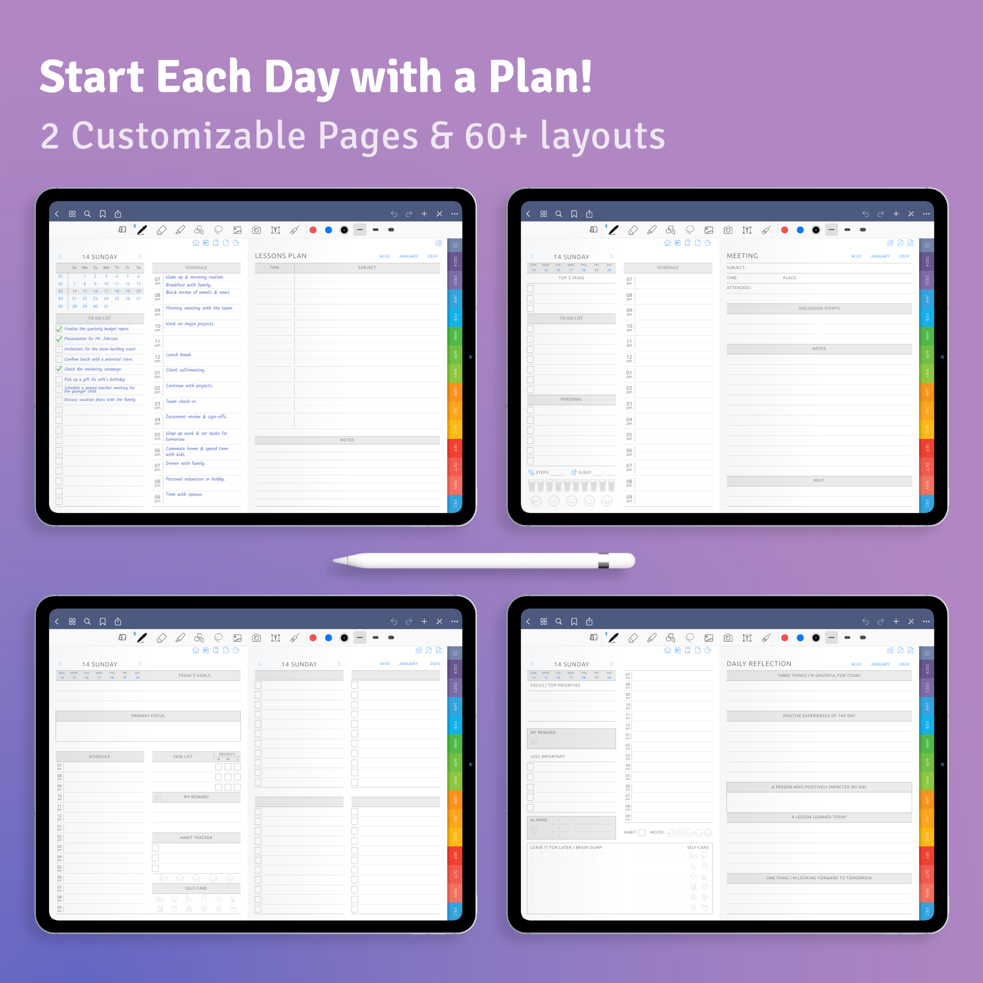 Download Customizable Digital Teacher Planner PDF