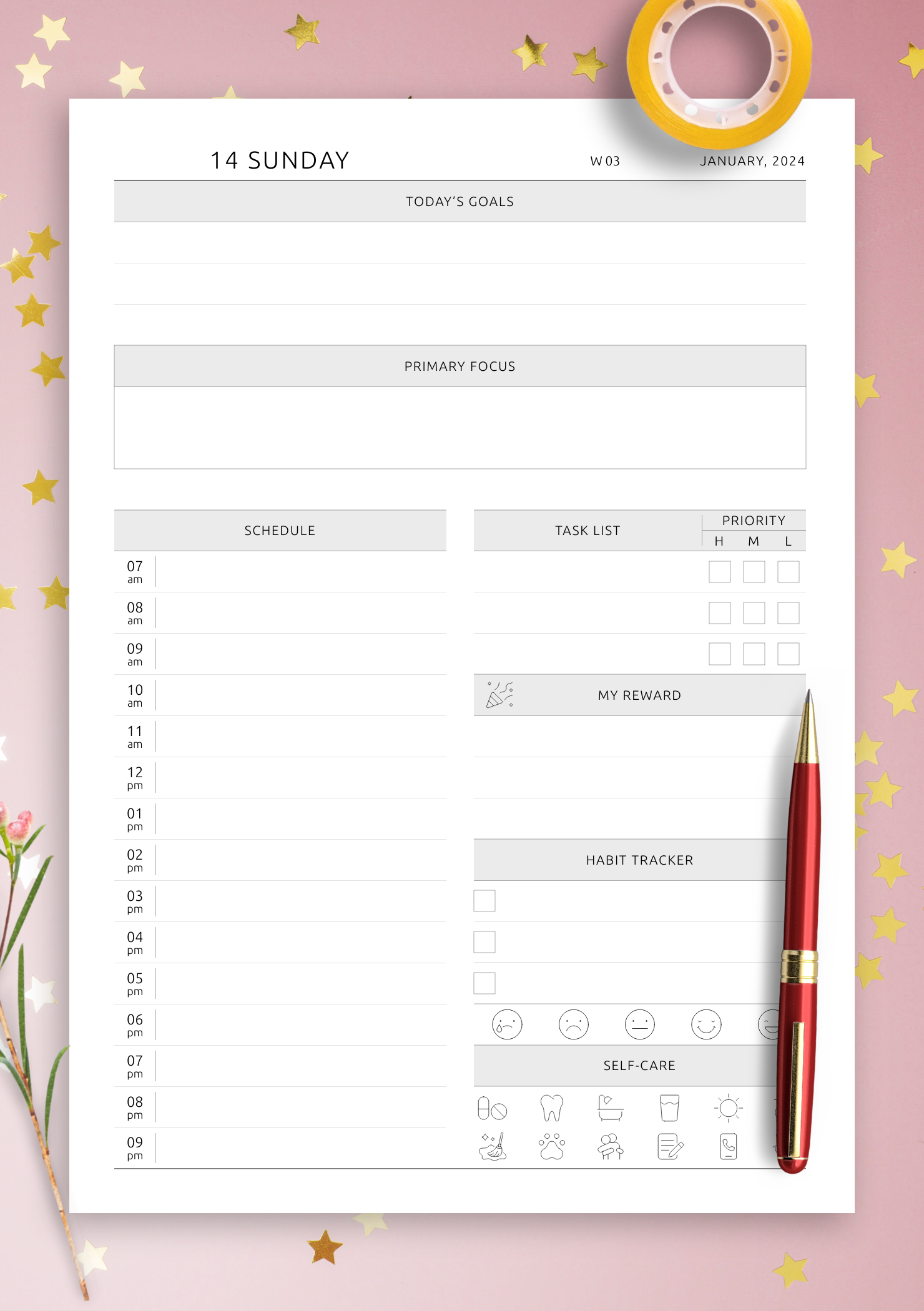 Download Printable ADHD Goal Tracker – Daily Planner PDF