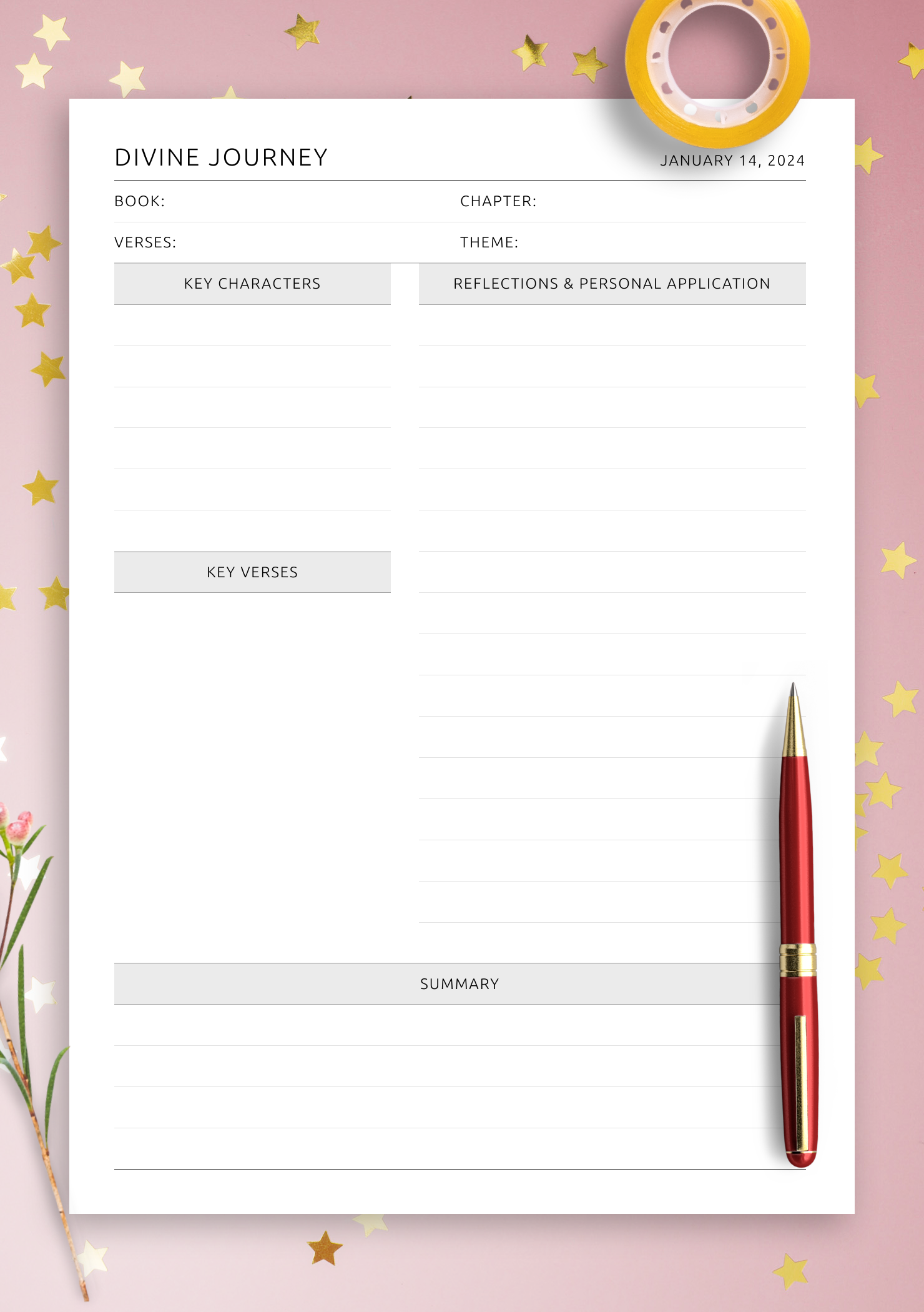 Download Daily Divine Journey Planner – Digital & Printable PDF
