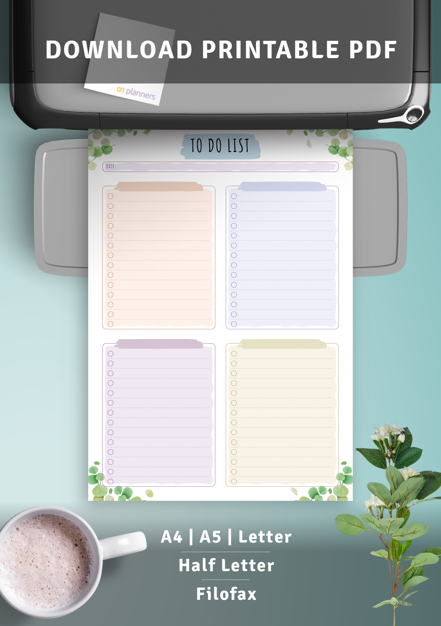 Download Printable Daily To Do List - Floral Style PDF