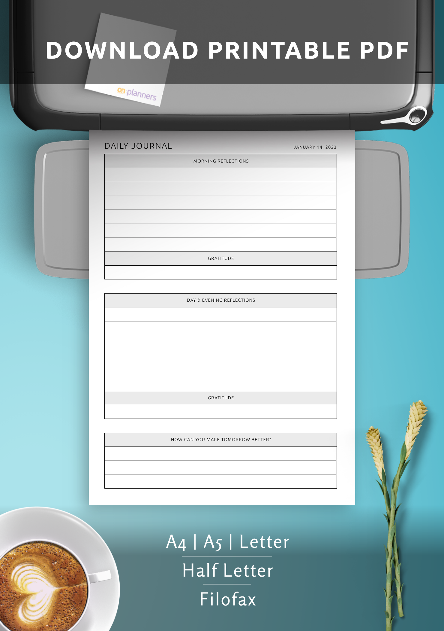 Download Printable Daily Journal PDF