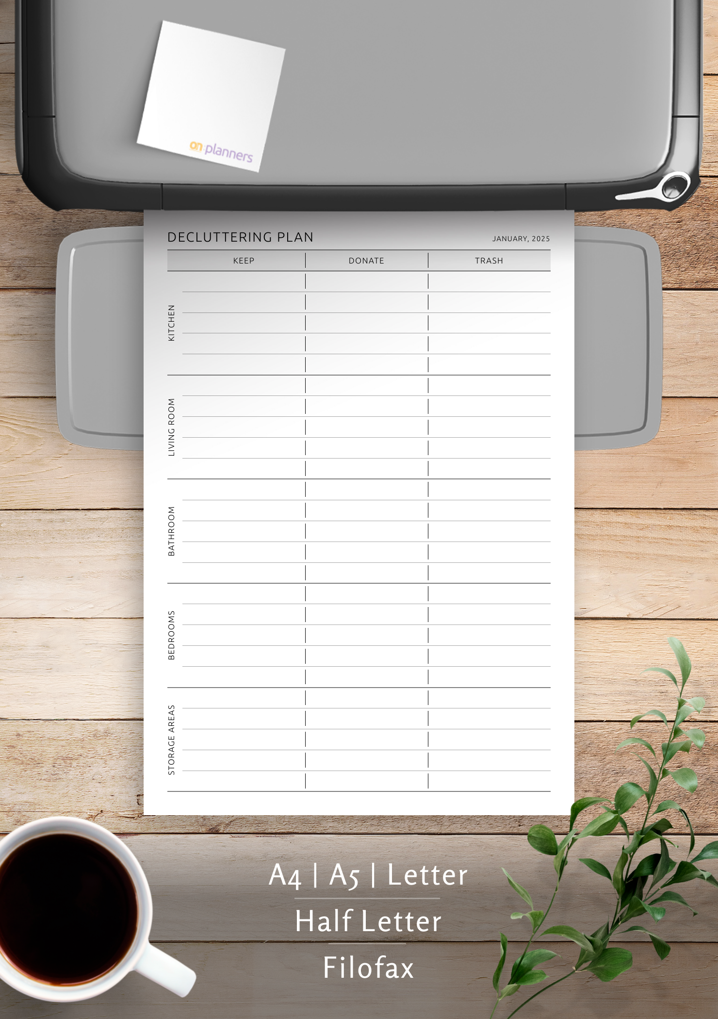 Download Printable Decluttering Plan PDF