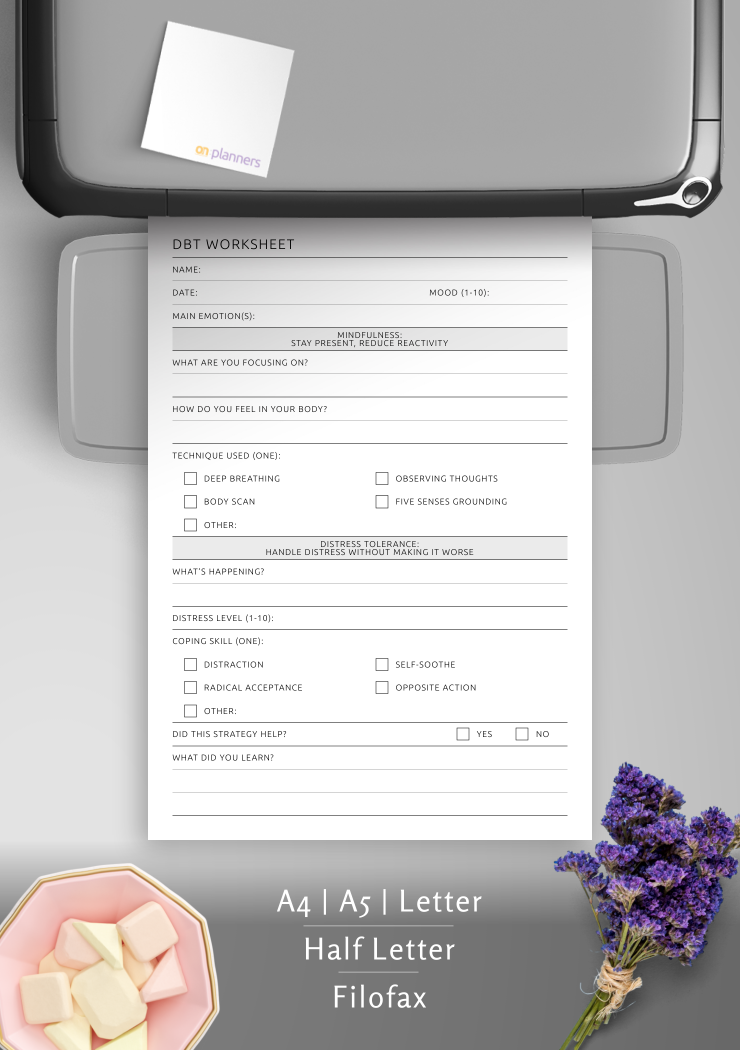 DBT Worksheet – Build Emotional Regulation & Mindfulness Skills