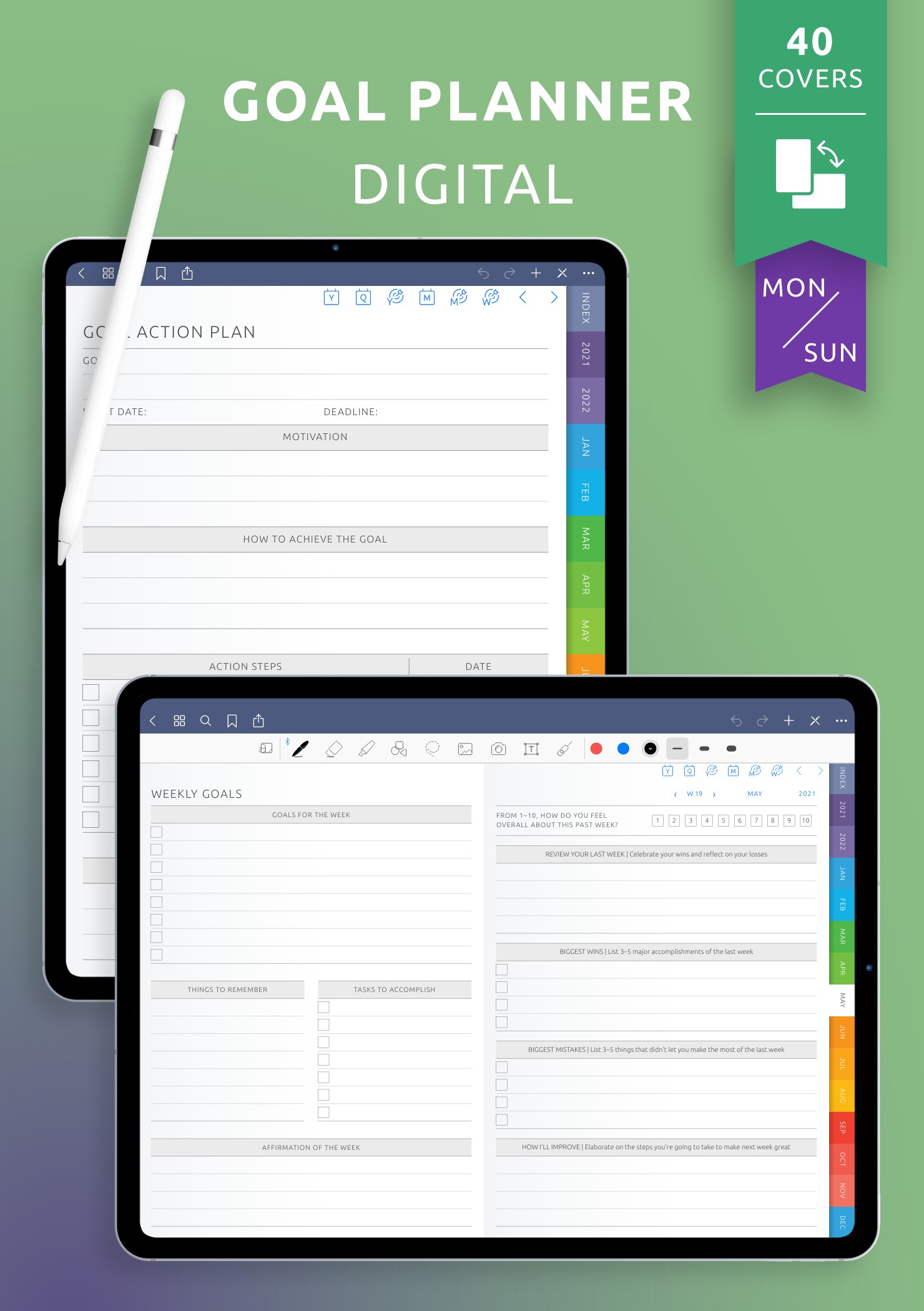 Download Digital Goal Planner for iPad, Android Tablets