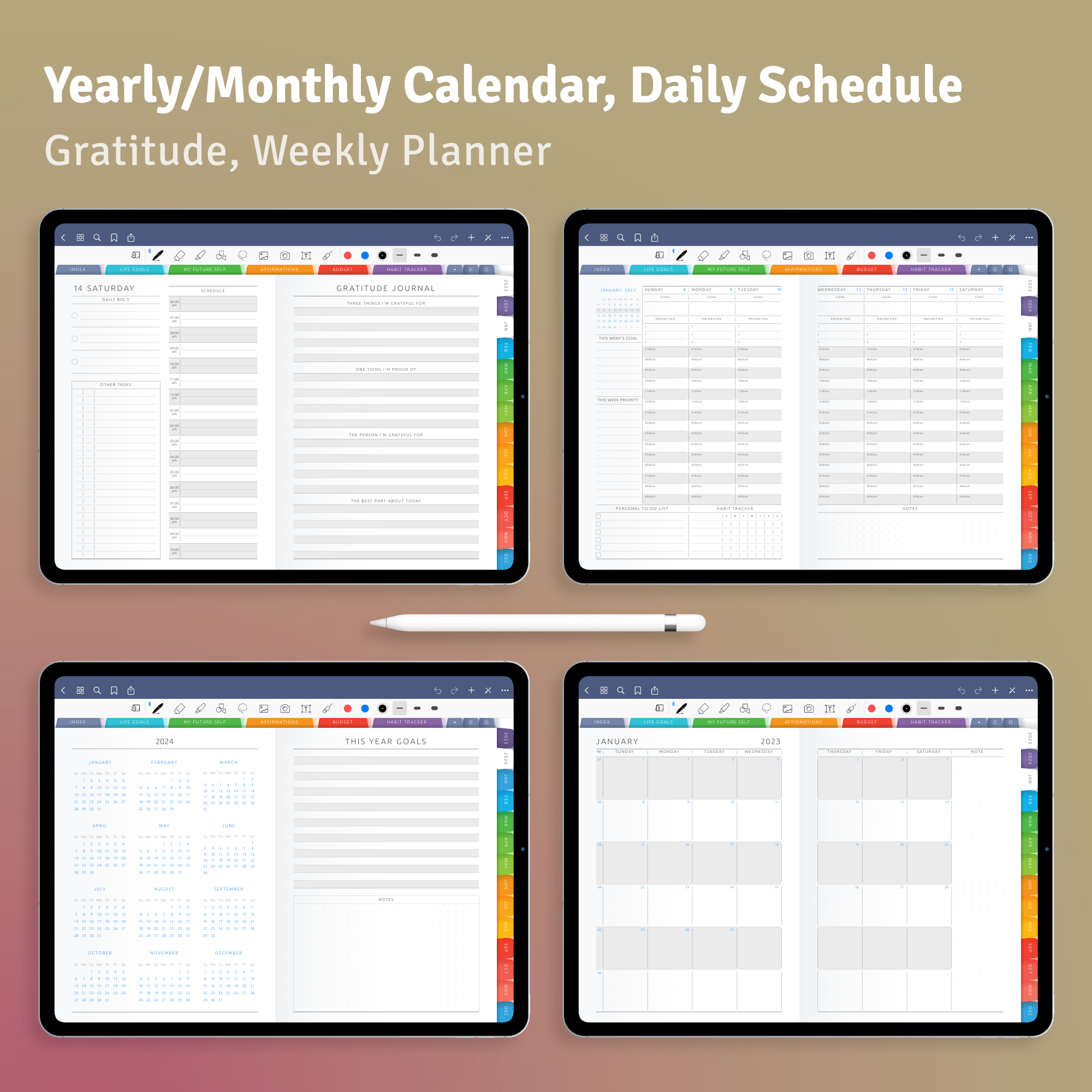 Download Digital Life Planner PDF For GoodNotes IPad
