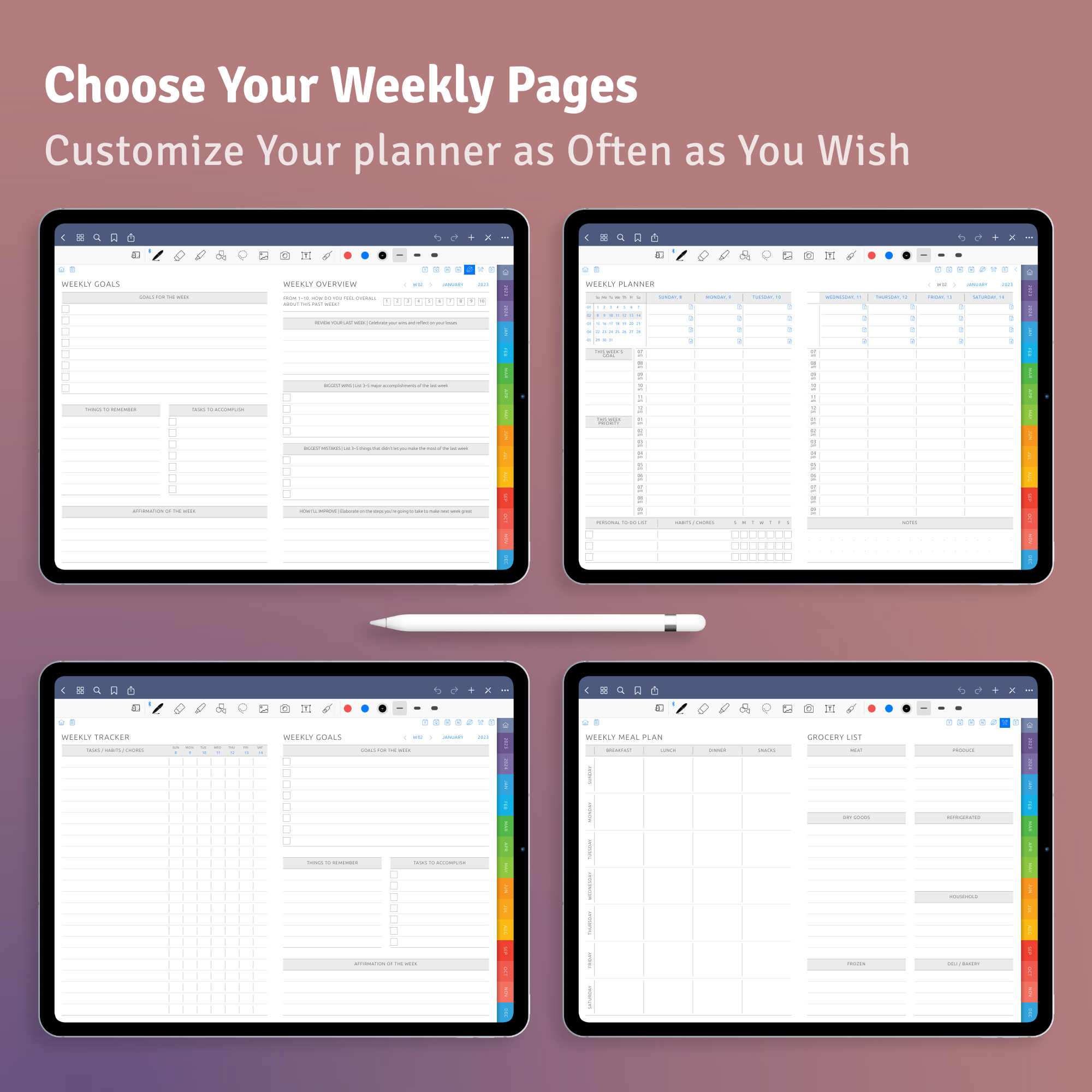 Download Digital Weekly Agenda for iPad, Android Tablets