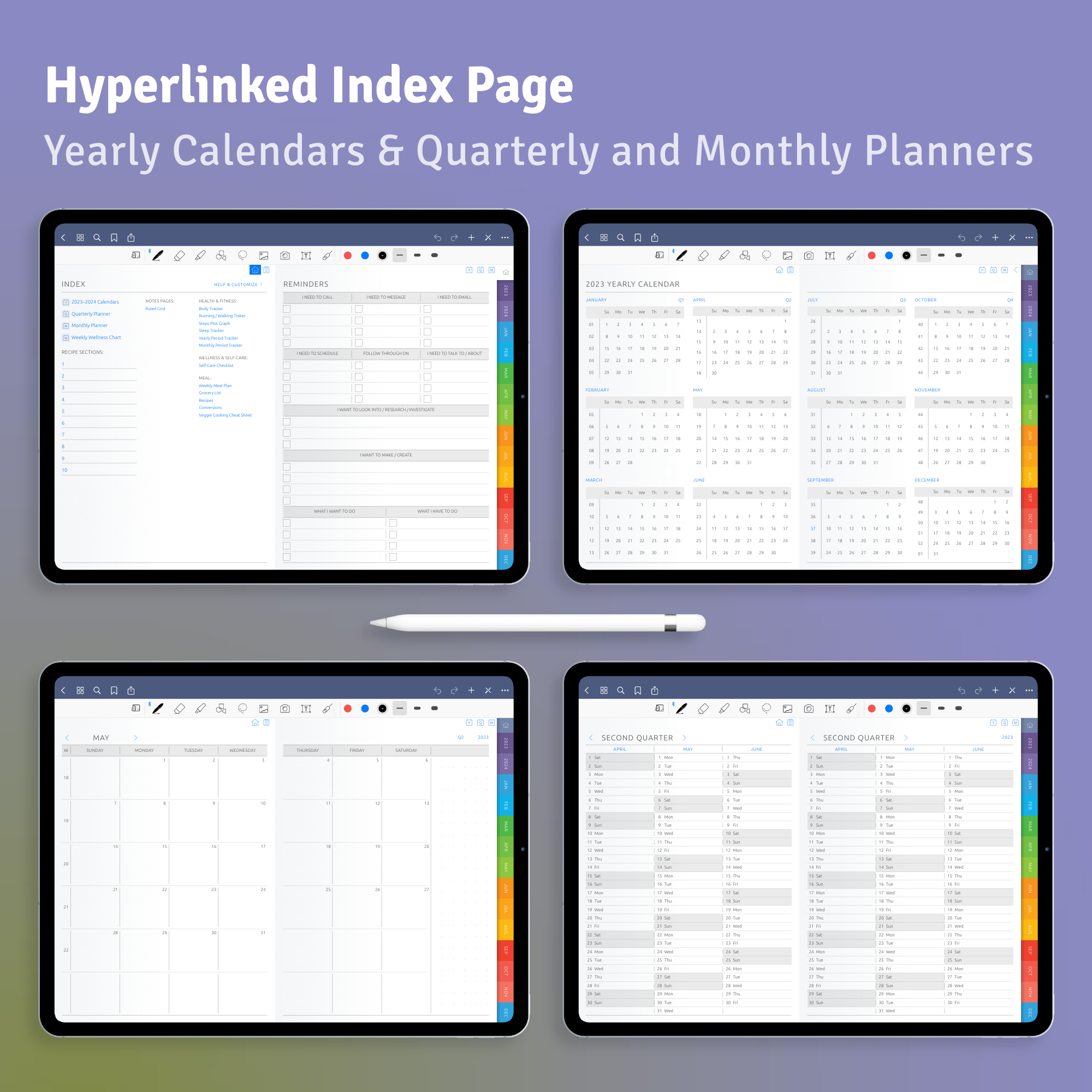 Download Digital Weekly Meal Planner for Goodnotes, iPad, Android