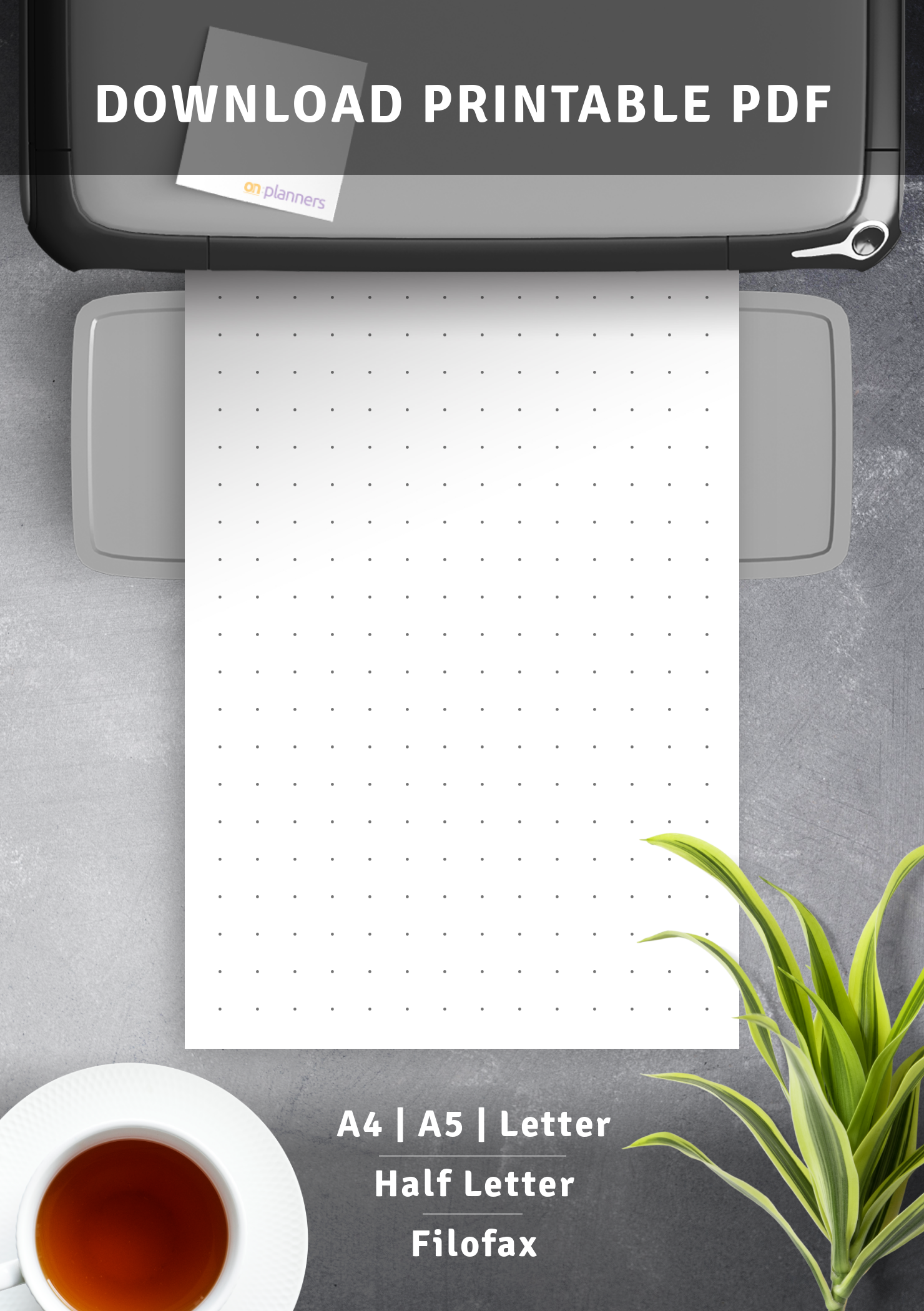 Download Printable Dot Grid Paper with 10 mm spacing PDF