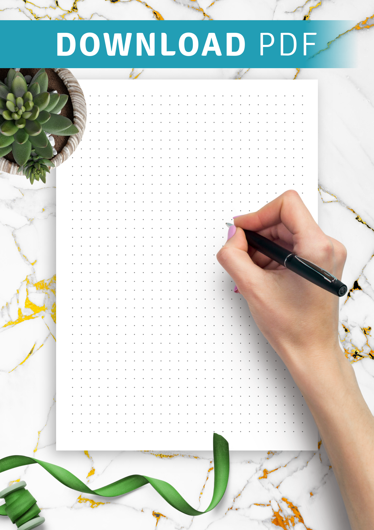 Dot Grid Paper Template – Ideal for Notes, Sketches & More