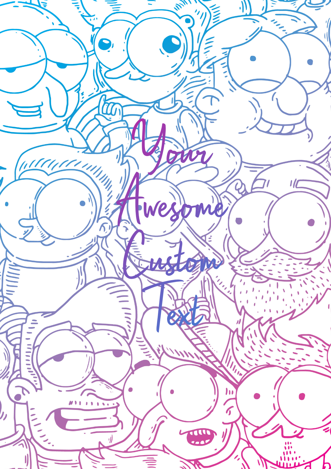 Download Printable Cartoon Faces Planner Cover PDF