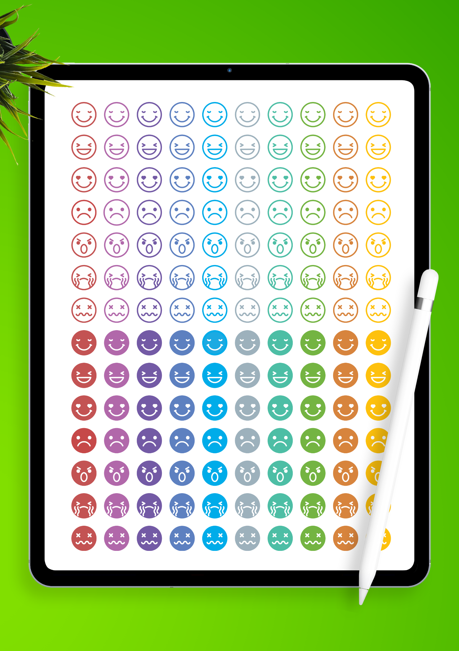 Download Digital & Printable Emoji Sticker Pack PNG