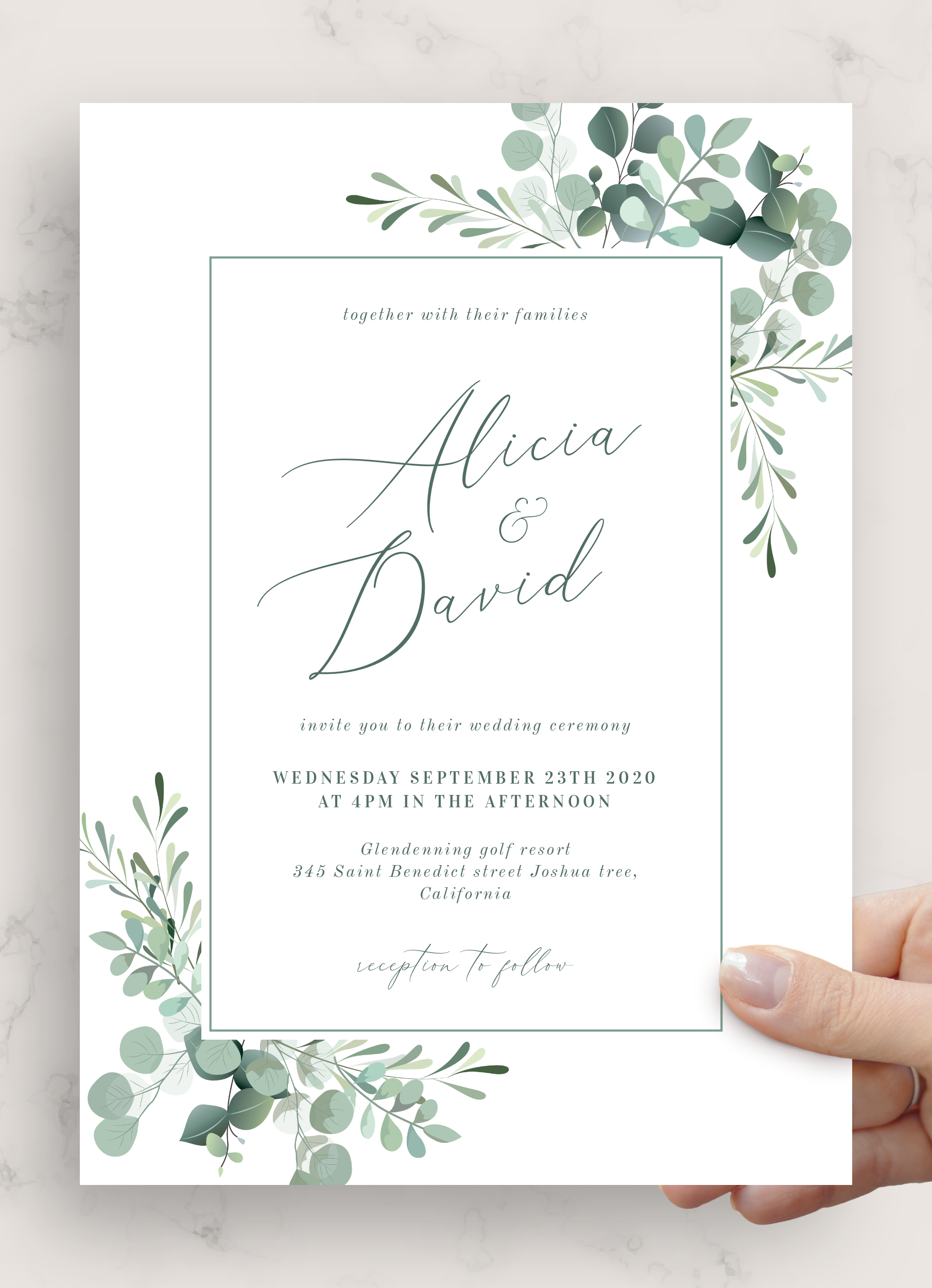 Details Card Wedding Template