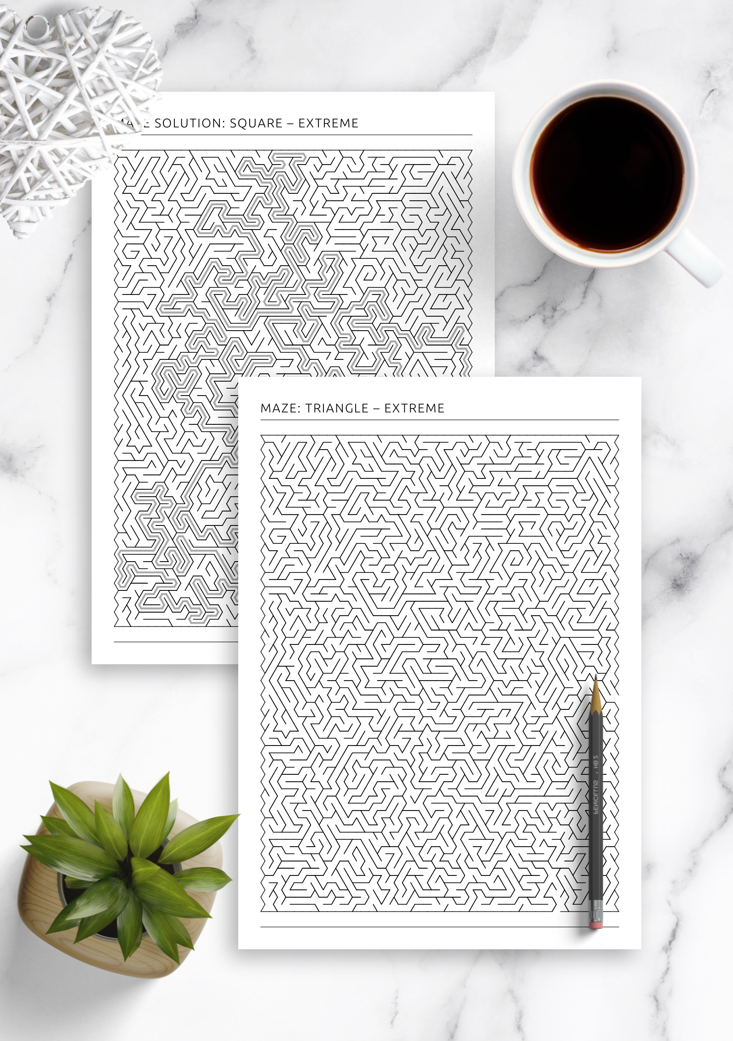 Download Printable Extreme Triangle Maze PDF