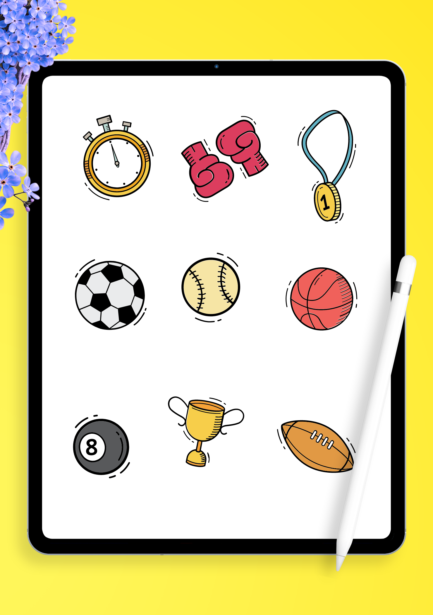 Download Stylish Fitness Sticker Pack PNG