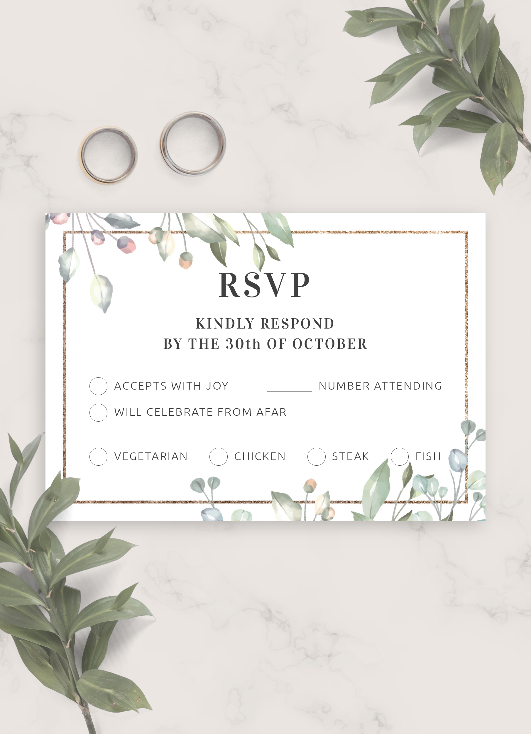 Printable Rsvp Template