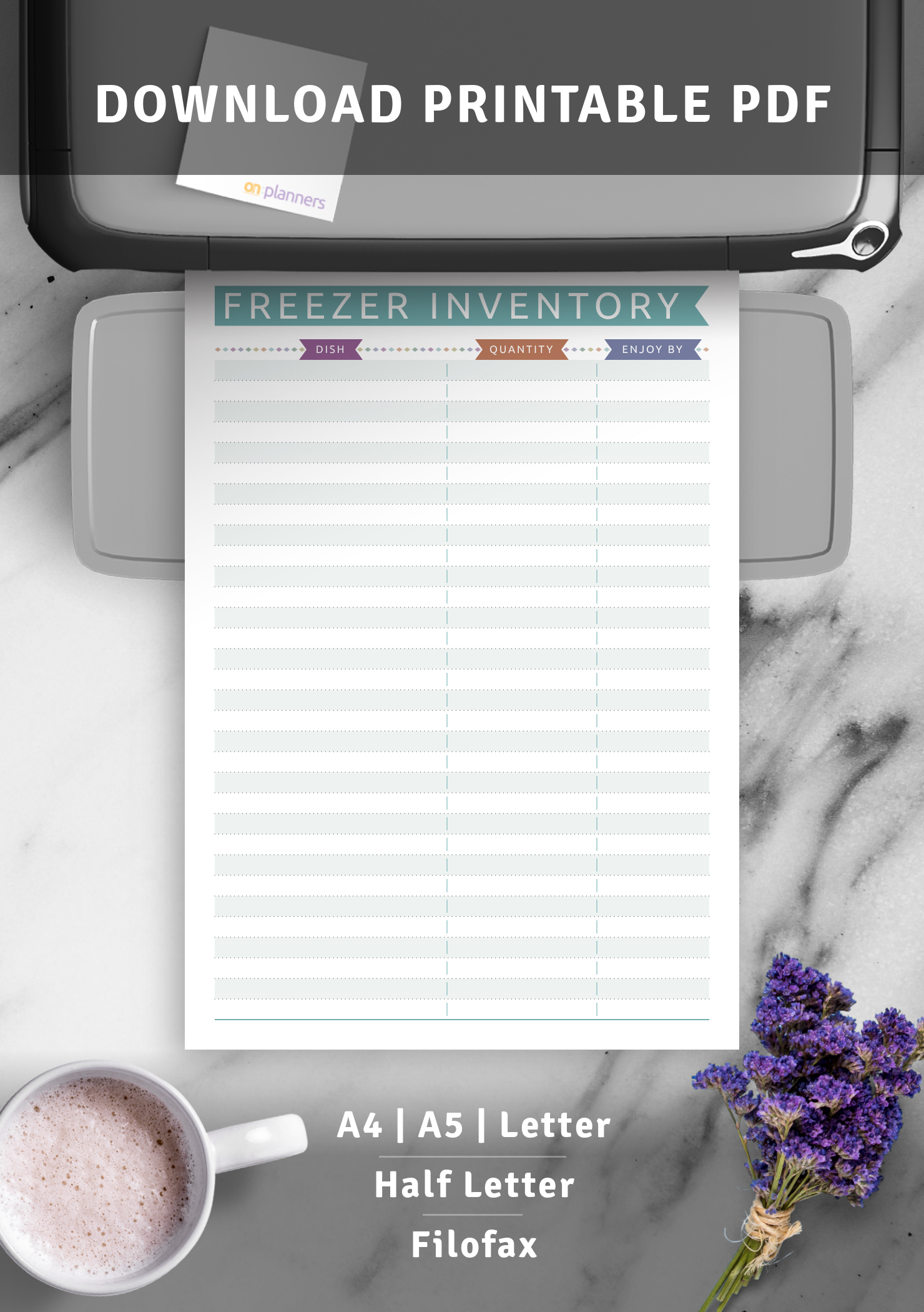Download Printable Freezer Inventory - Casual Style PDF