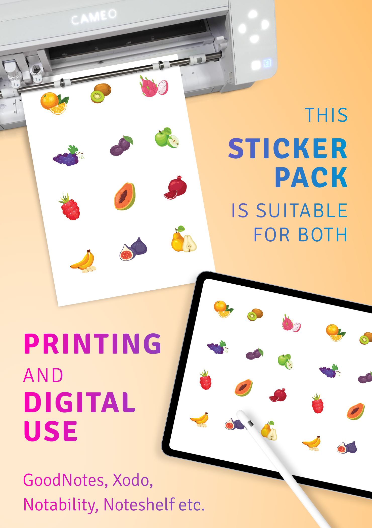 Download Wonderful Fruits Sticker Pack PNG