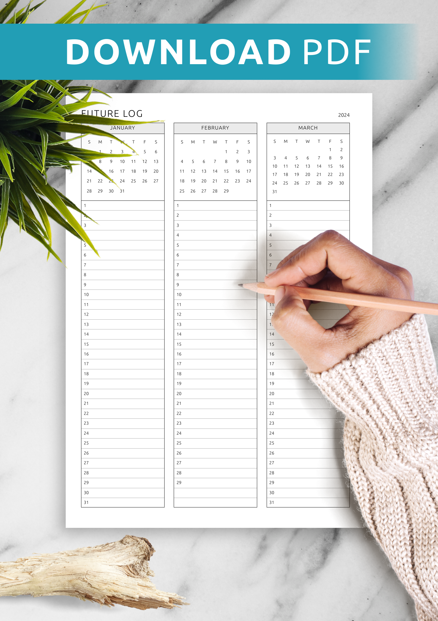 Download Printable Future Log PDF