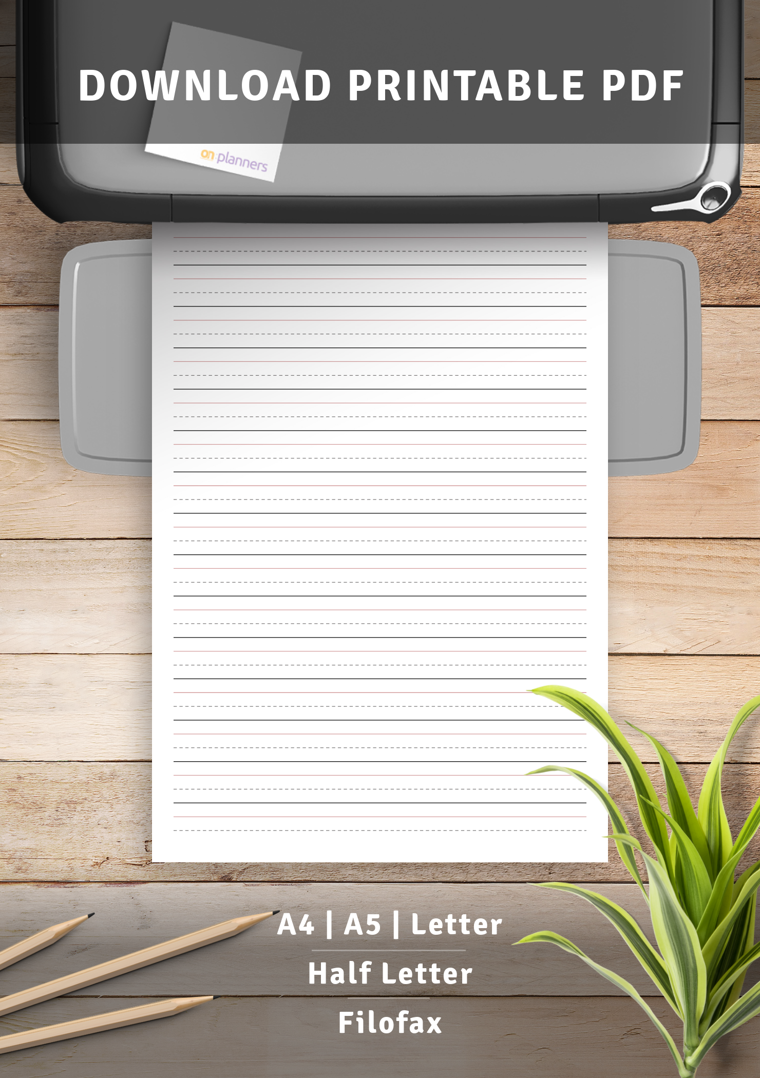 Download Printable Half Inch Rule Handwriting Paper PDF