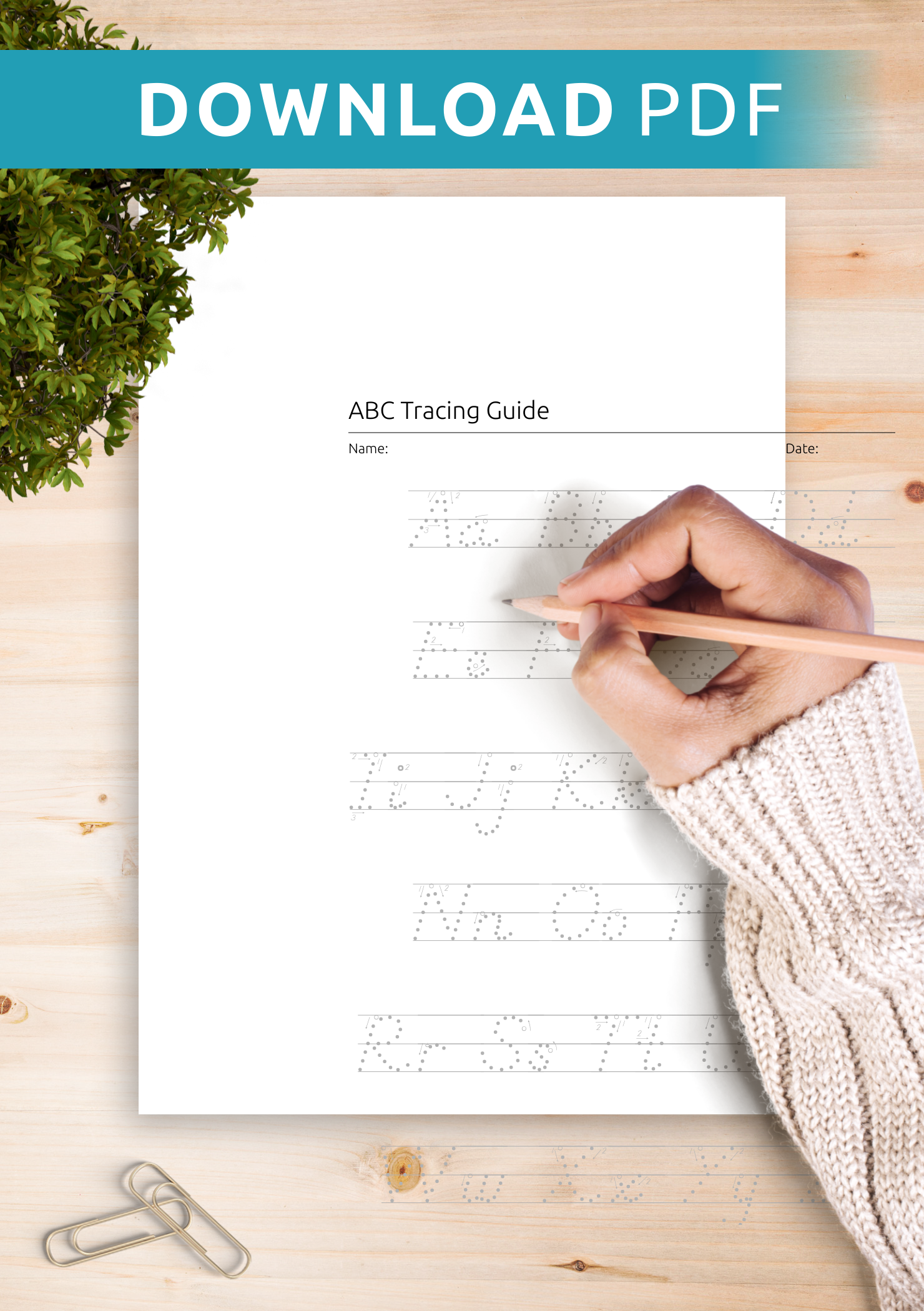 Download ABC Tracing Guide for Kids Printable PDF