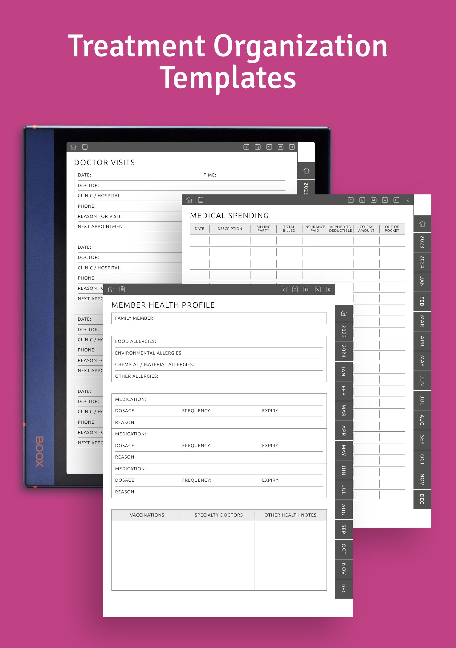 Download Health & Fitness Planner for ONYX BOOX Note Air