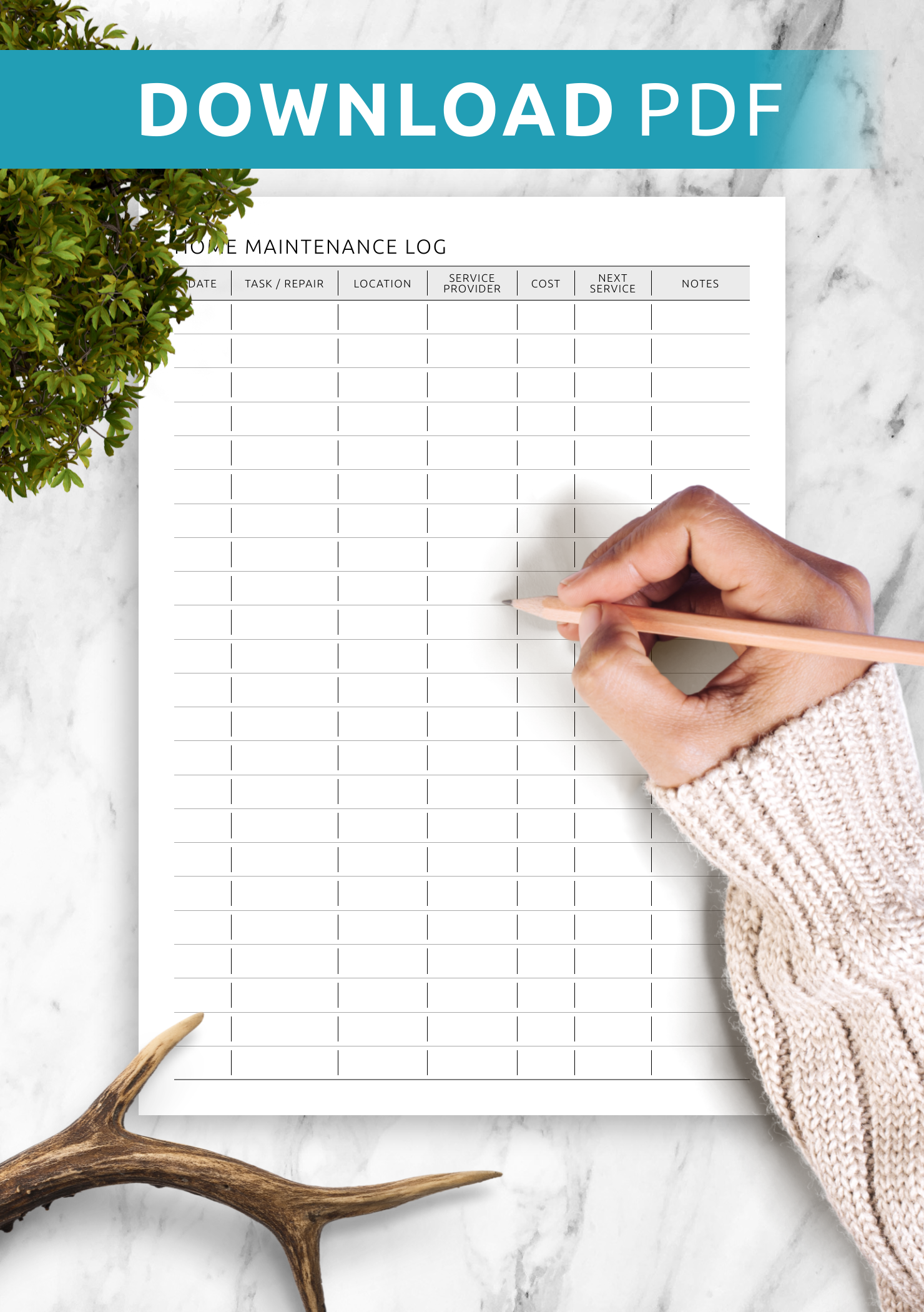 Home Maintenance Log PDF: Get Printable or Digital Template