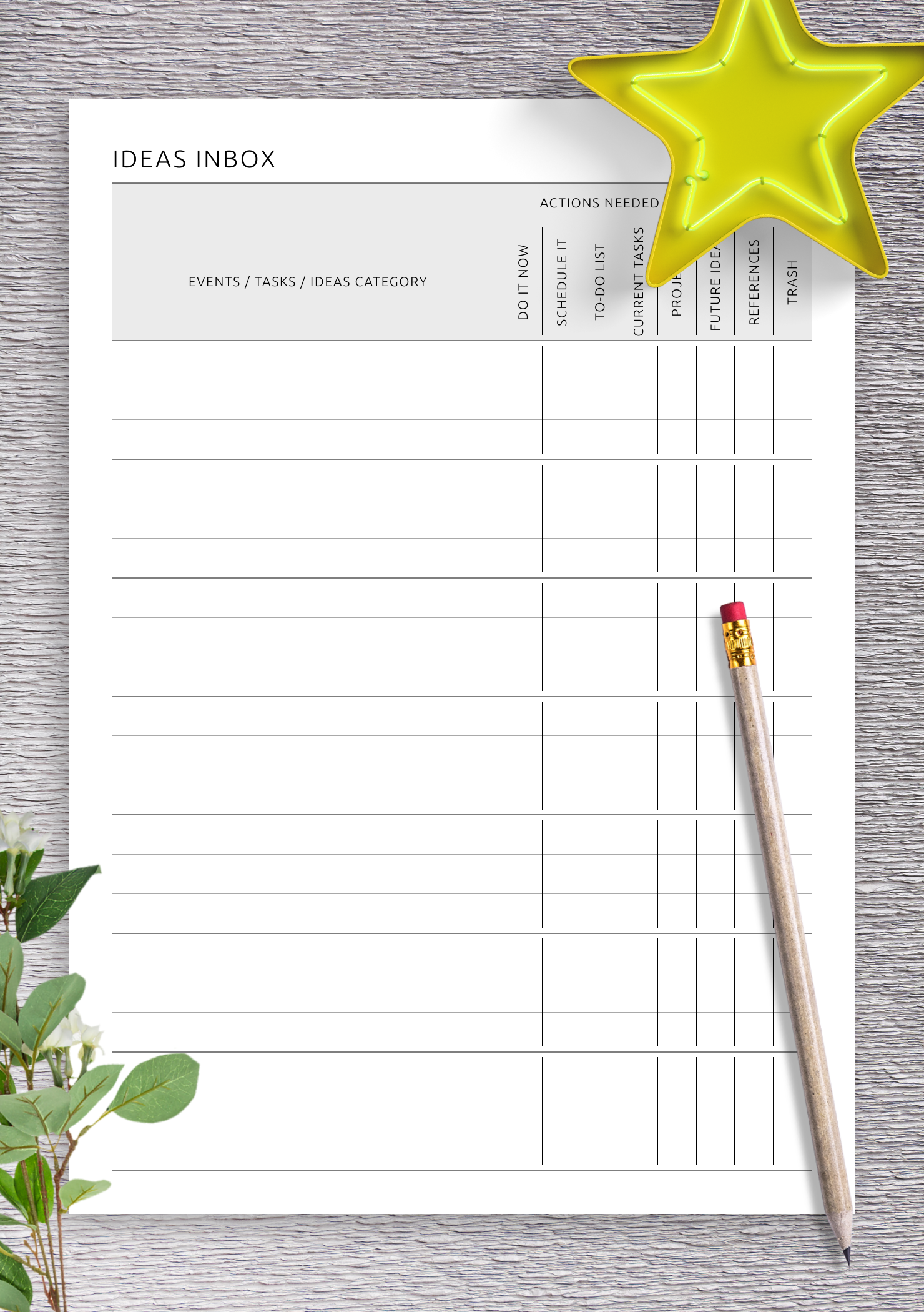 Download Printable Ideas Inbox PDF