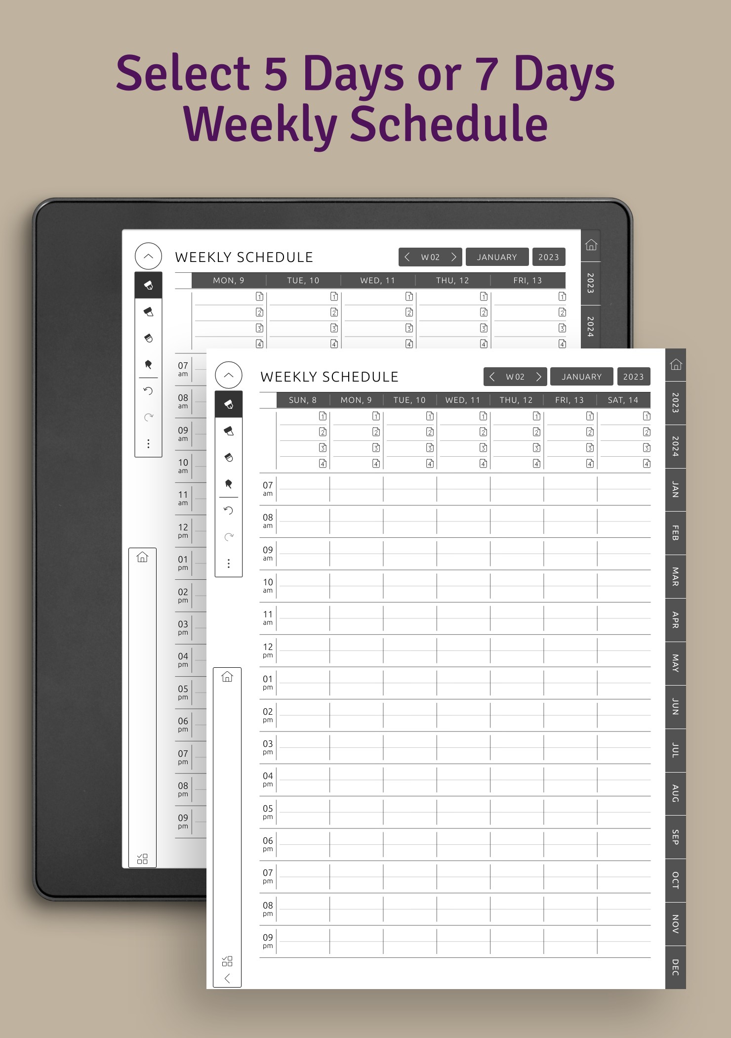 Download Kindle Scribe Daily Planner Hyperlinked PDF