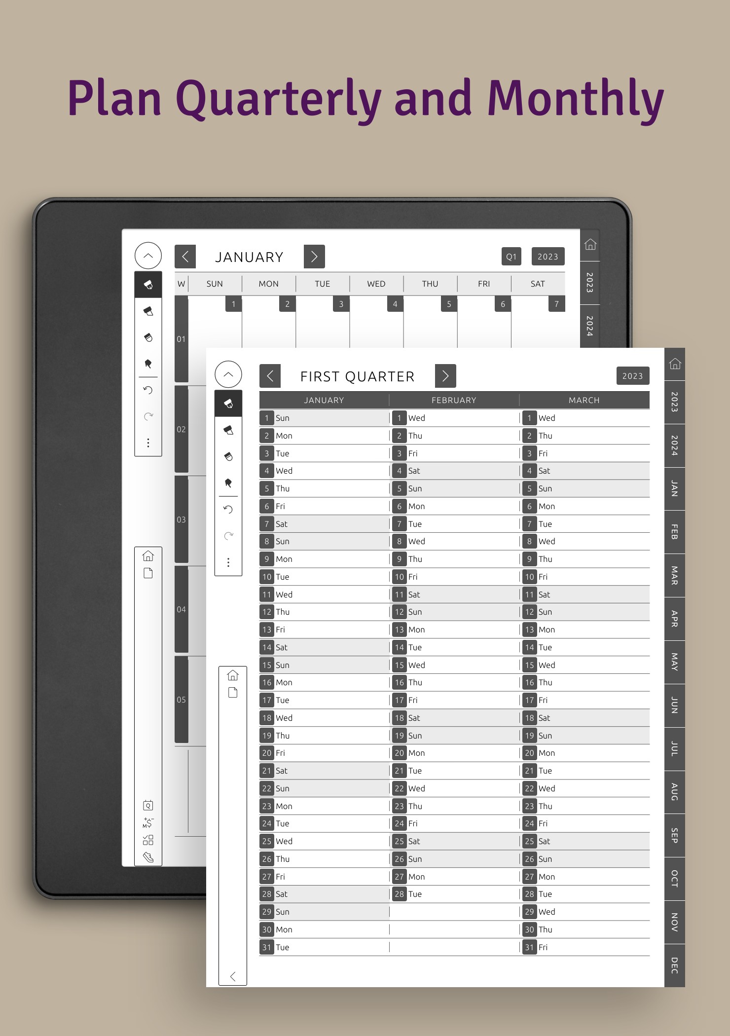 Download Kindle Scribe Goal Planner Hyperlinked PDF