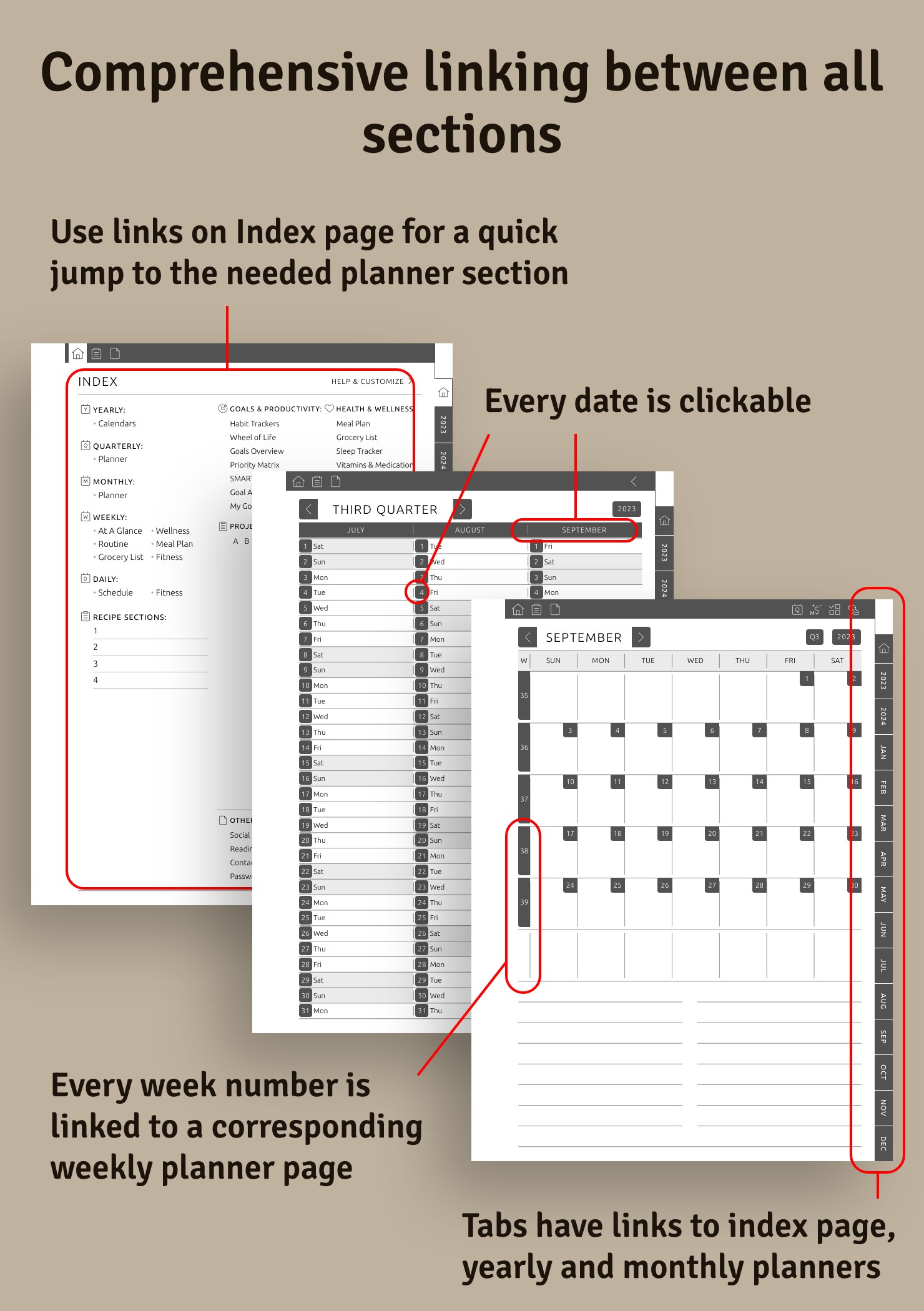 Download Kindle Scribe Health & Fitness Planner Hyperlinked PDF