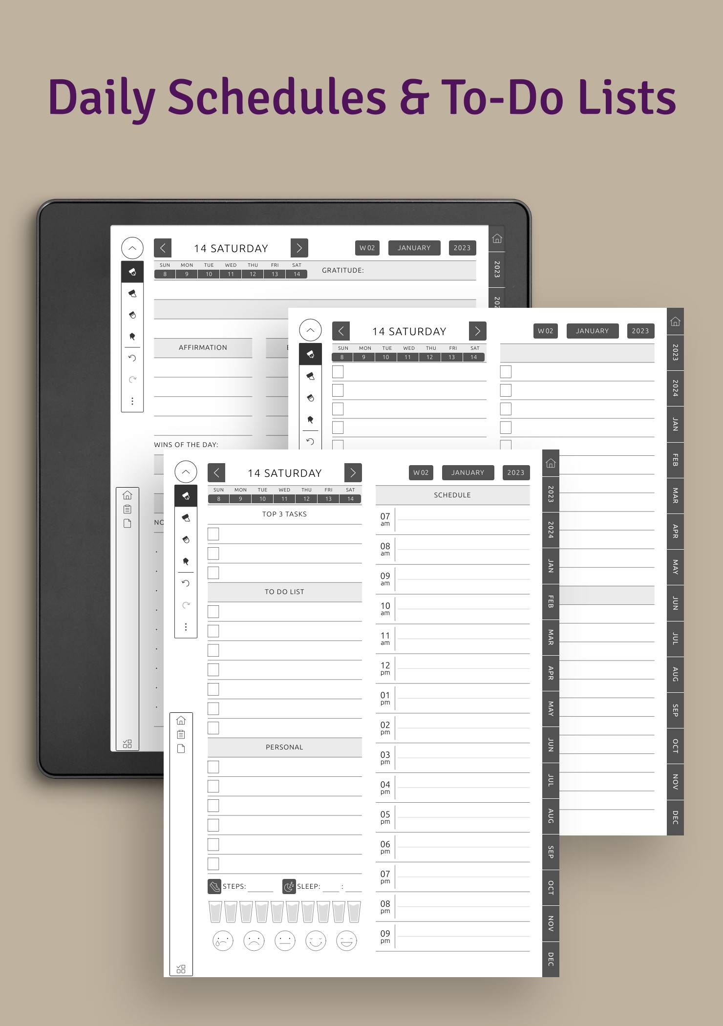 Download Kindle Scribe Health & Fitness Planner Hyperlinked PDF