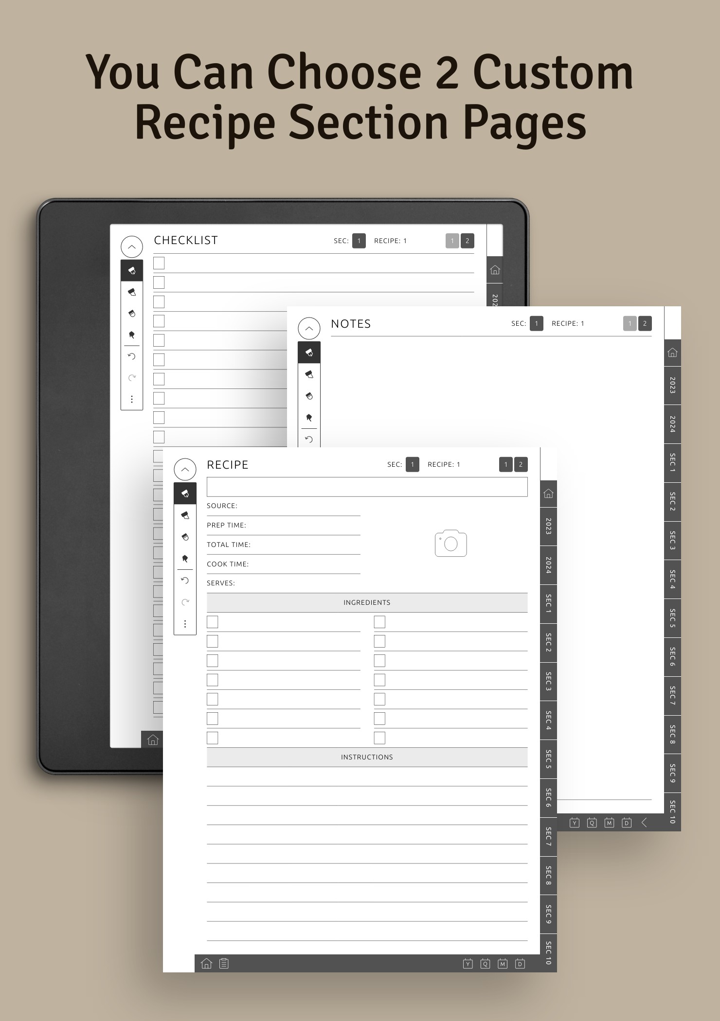 Download Kindle Scribe Meal Planner Hyperlinked PDF