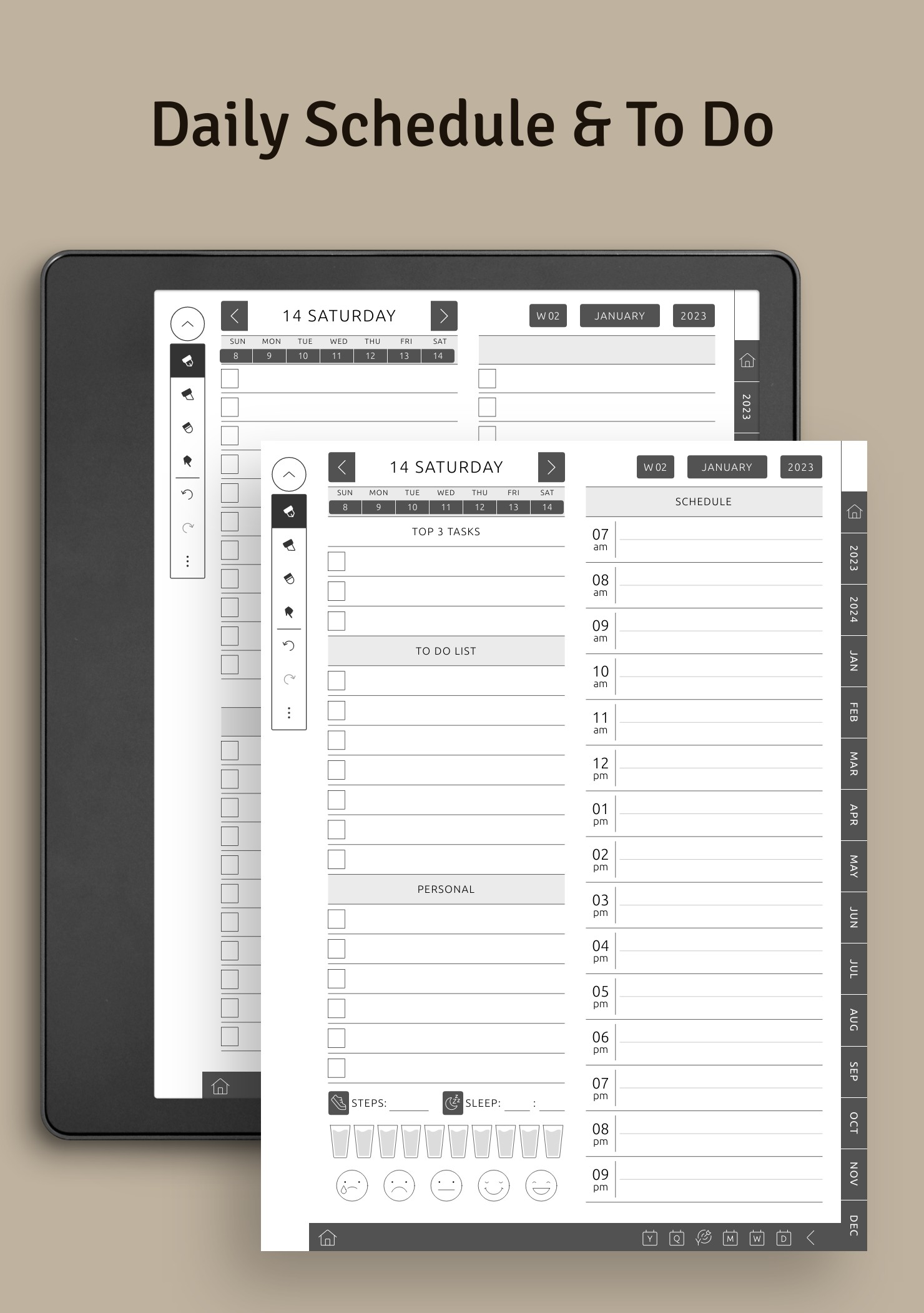 Download Kindle Scribe Monthly Planner Hyperlinked PDF