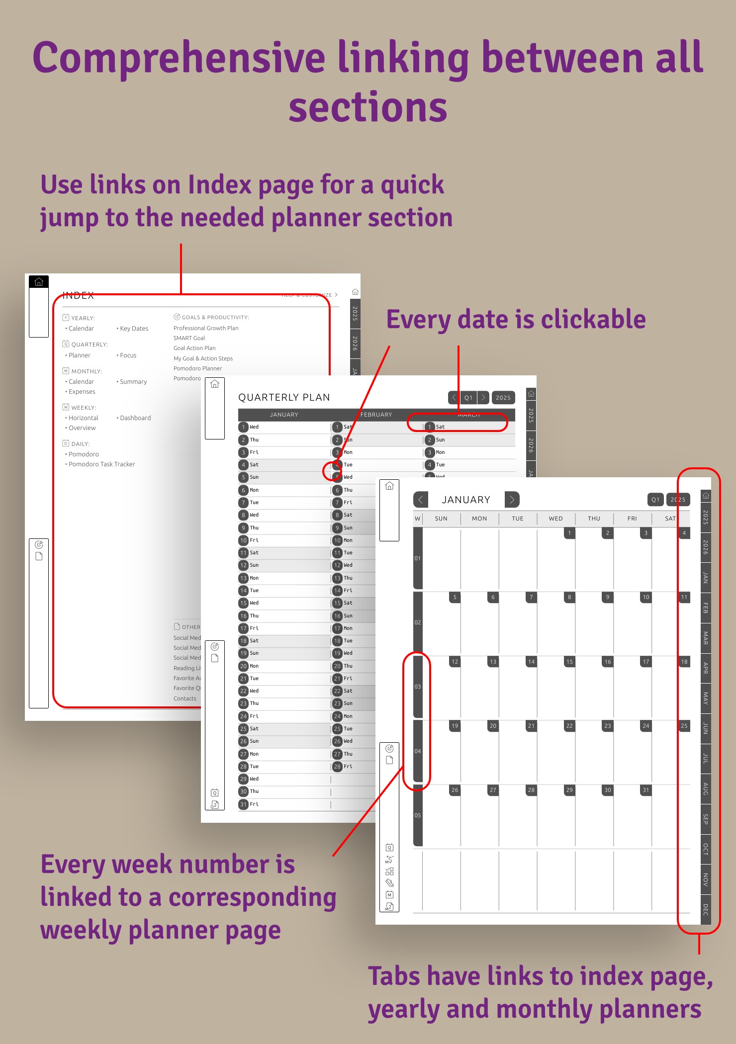 Download Kindle Scribe Pomodoro Planner Hyperlinked PDF