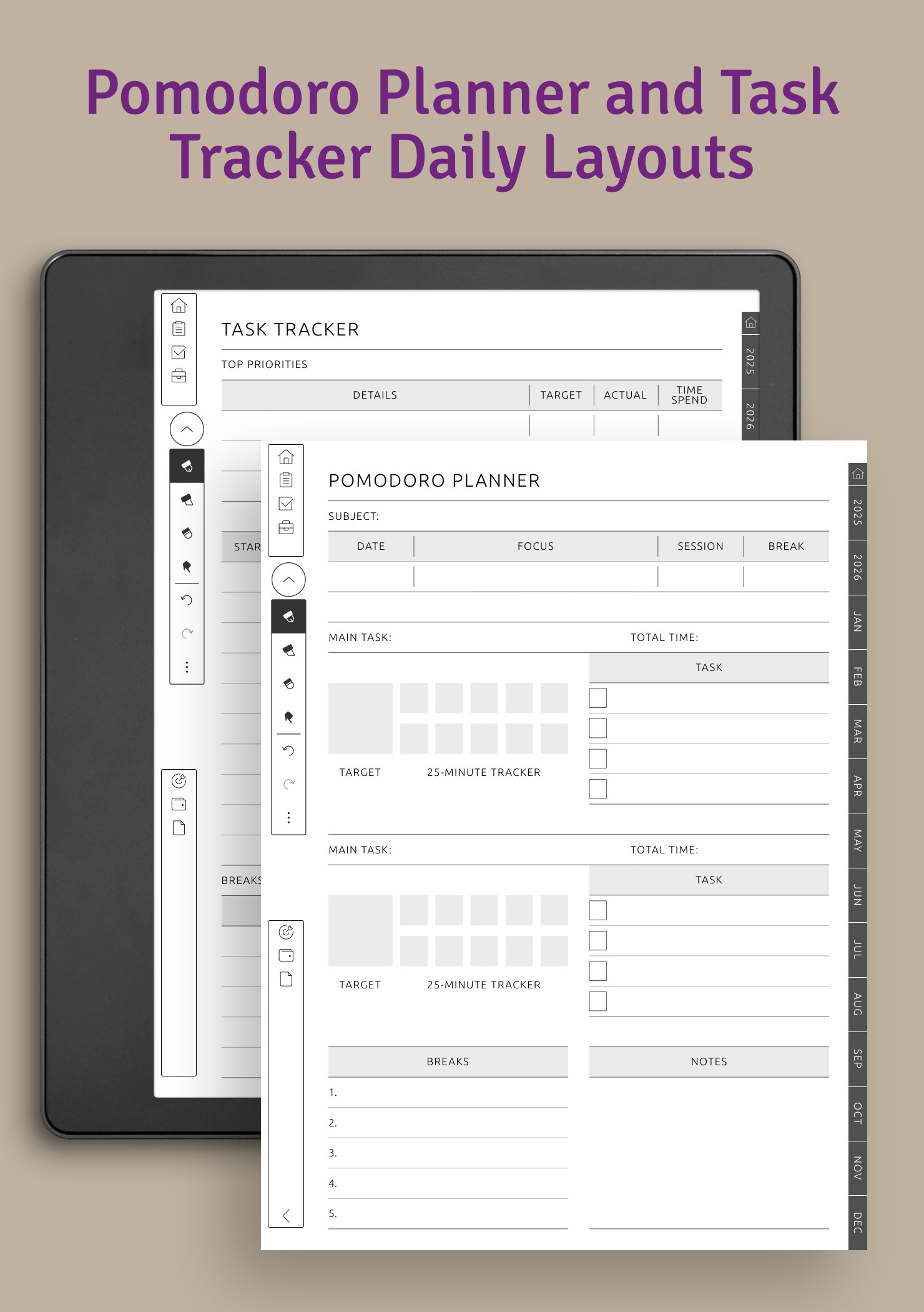 Download Kindle Scribe Productivity Planner Hyperlinked PDF