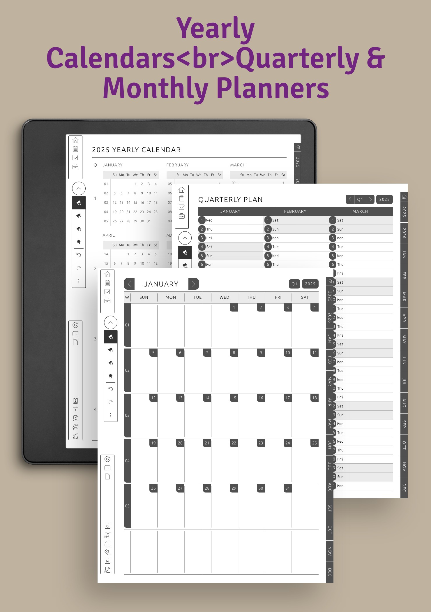 Download Kindle Scribe Productivity Planner Hyperlinked PDF